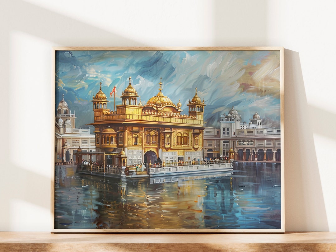 Gurudwara Sikh Art Golden Temple Poster Unframed Sikh Wall Art Sikhism ...