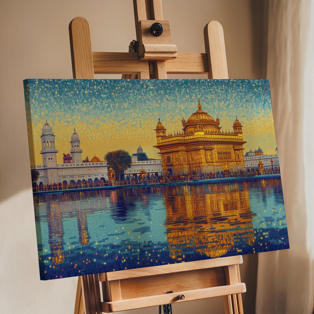 Gurdwara Sikh Art Golden Temple Canvas Unframed Sikh Wall Art Sikhism ...