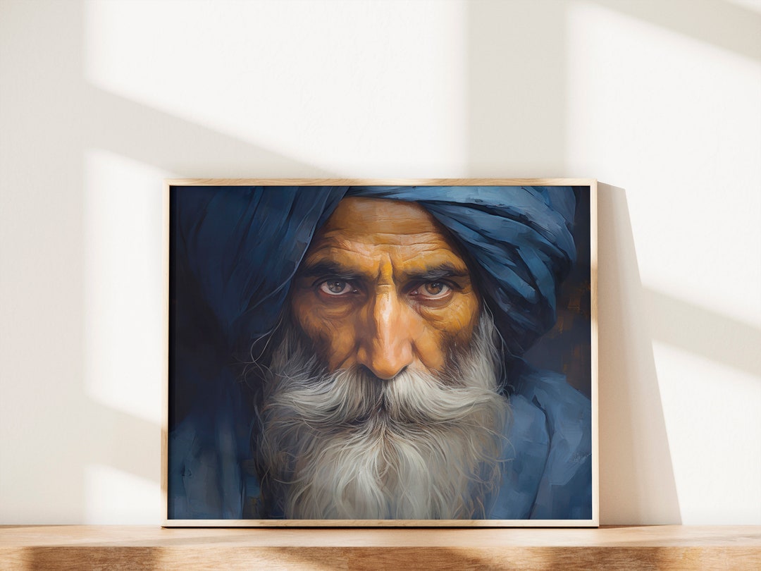 Sapphire Sage | Sikh Poster | Digital Wall Art | Sikh Art | Digital ...