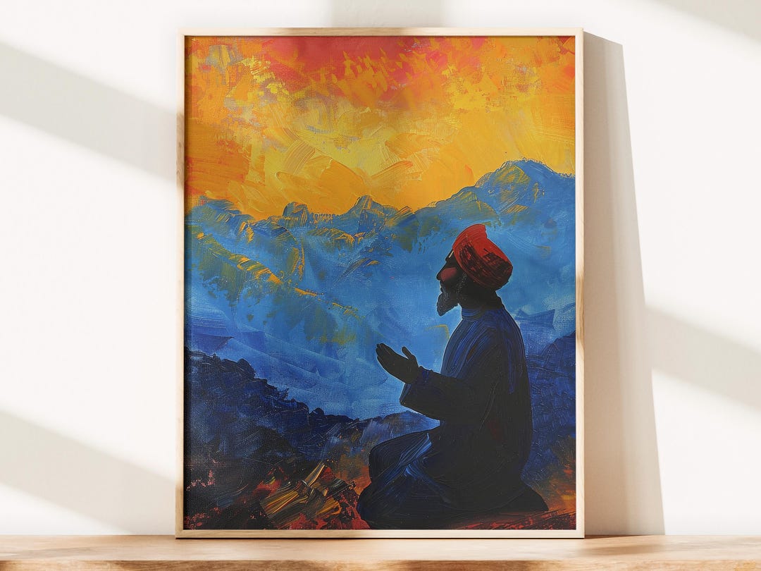 Sikh Guru | Poster Print | Sikh Wallpaper Oil Painting Sikh Wall Art ...