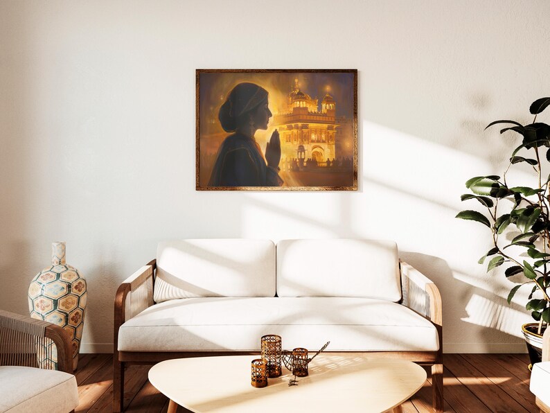 Golden Temple | Unframed Poster | Sikh Wall Art Harmandir Sahib Art ...