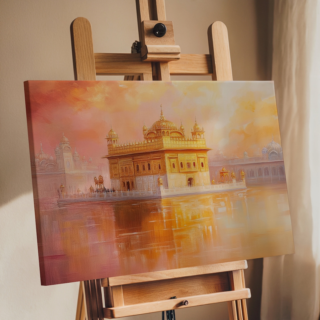 Gurdwara Sikh Art Golden Temple Canvas Unframed Sikh Wall Art Sikhism ...