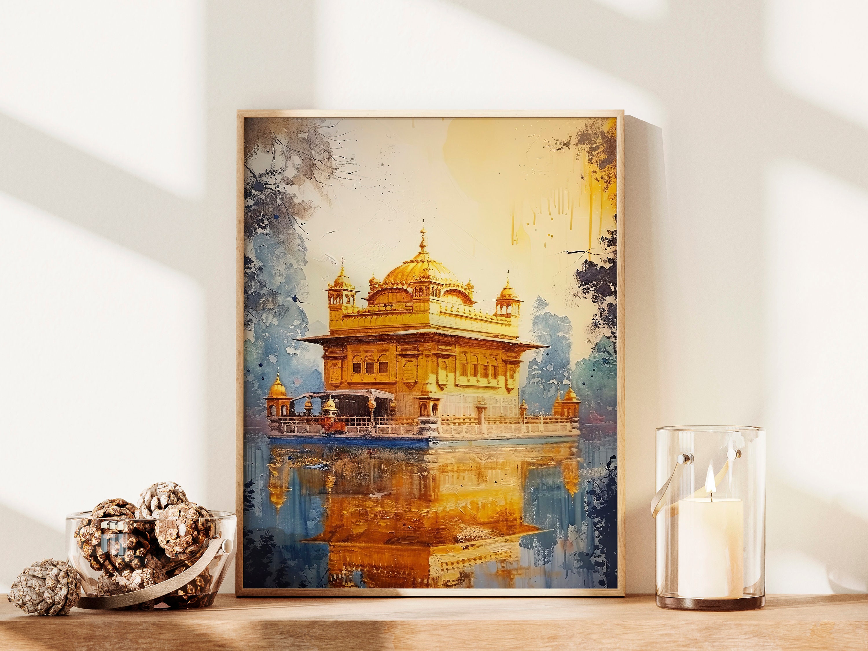 Gurudwara Sikh Art Golden Temple Poster Unframed Sikh Wall Art Sikhism ...
