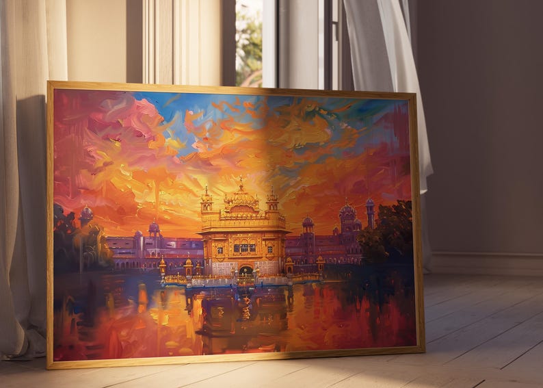 Gurdwara | Poster | Sikh Art Golden Temple Poster Sikh Wall Art Sikhism ...