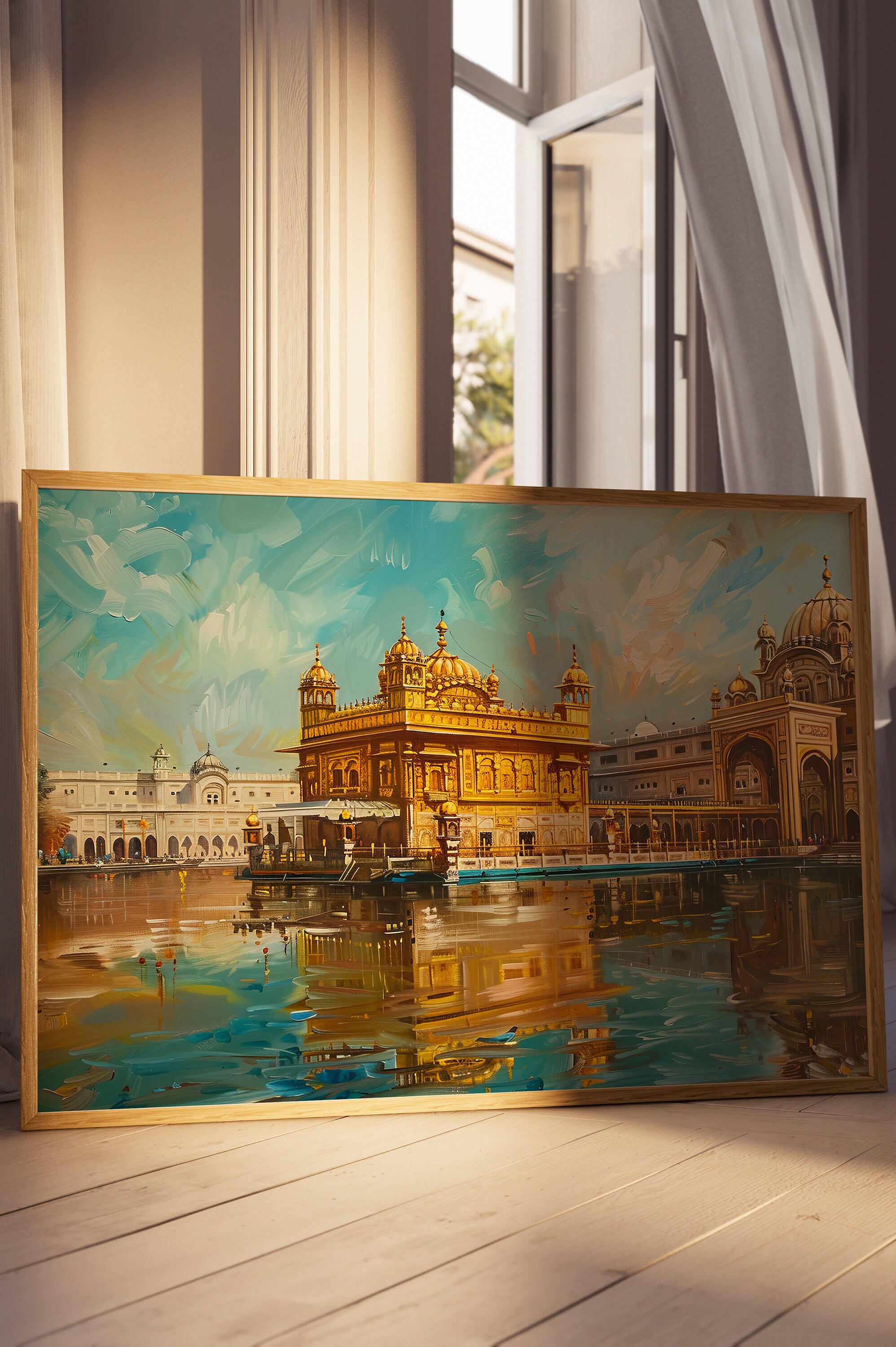 Gurudwara Sikh Art Golden Temple Poster Unframed Sikh Wall Art Sikhism ...