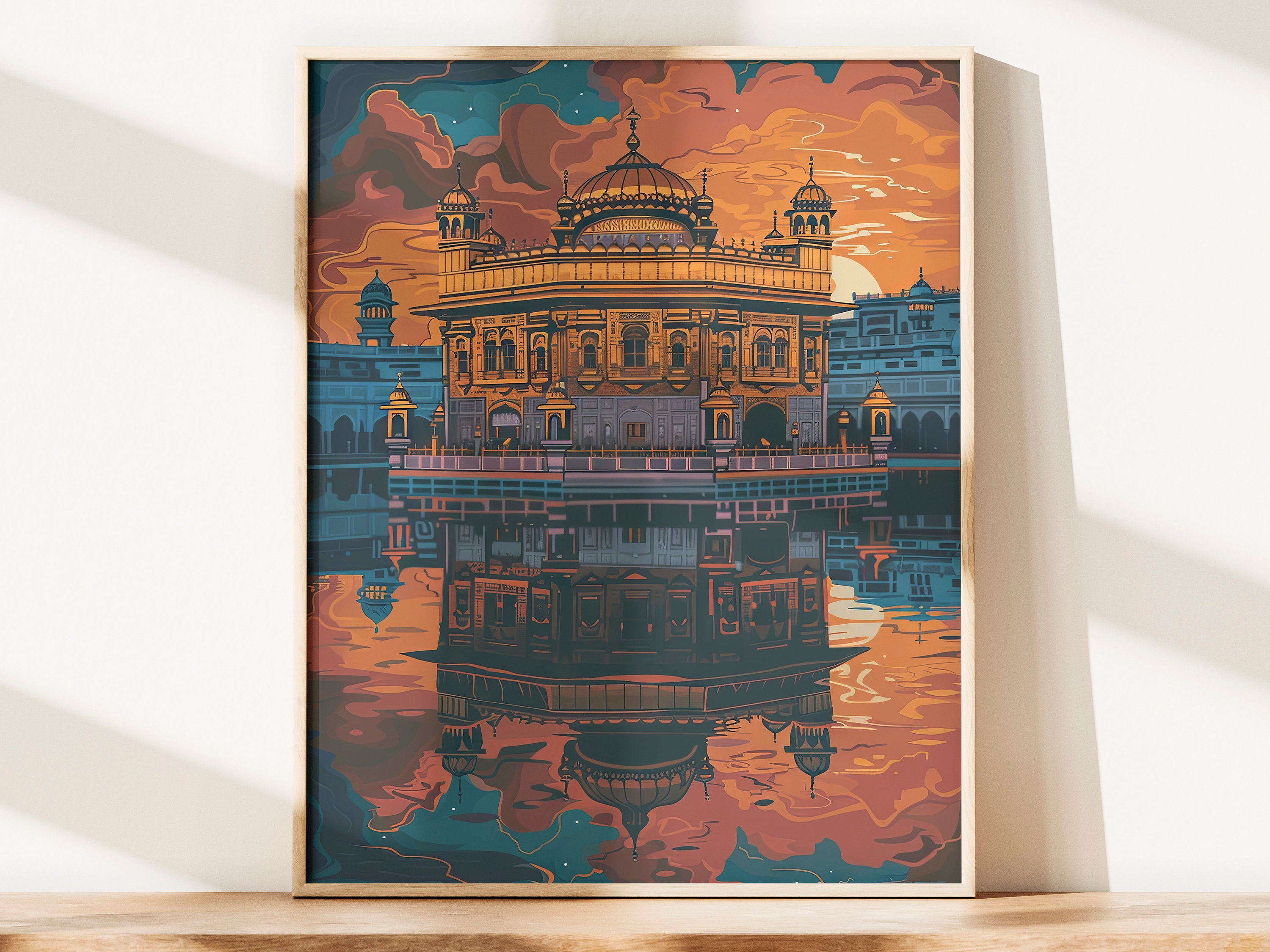Gurudwara Sikh Art Golden Temple Poster Unframed Sikh Wall Art Sikhism ...