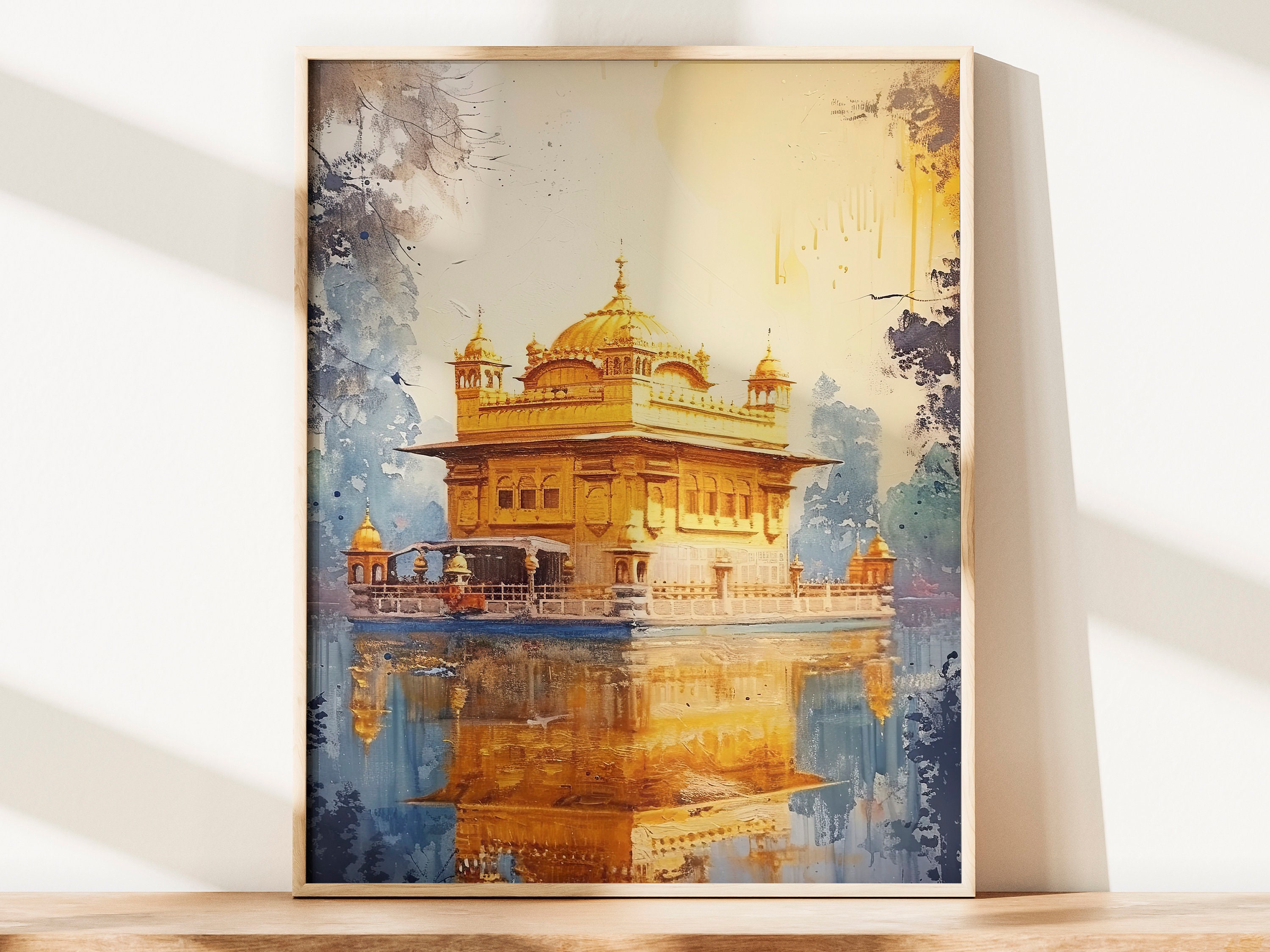 Gurudwara Sikh Art Golden Temple Poster Unframed Sikh Wall Art Sikhism ...