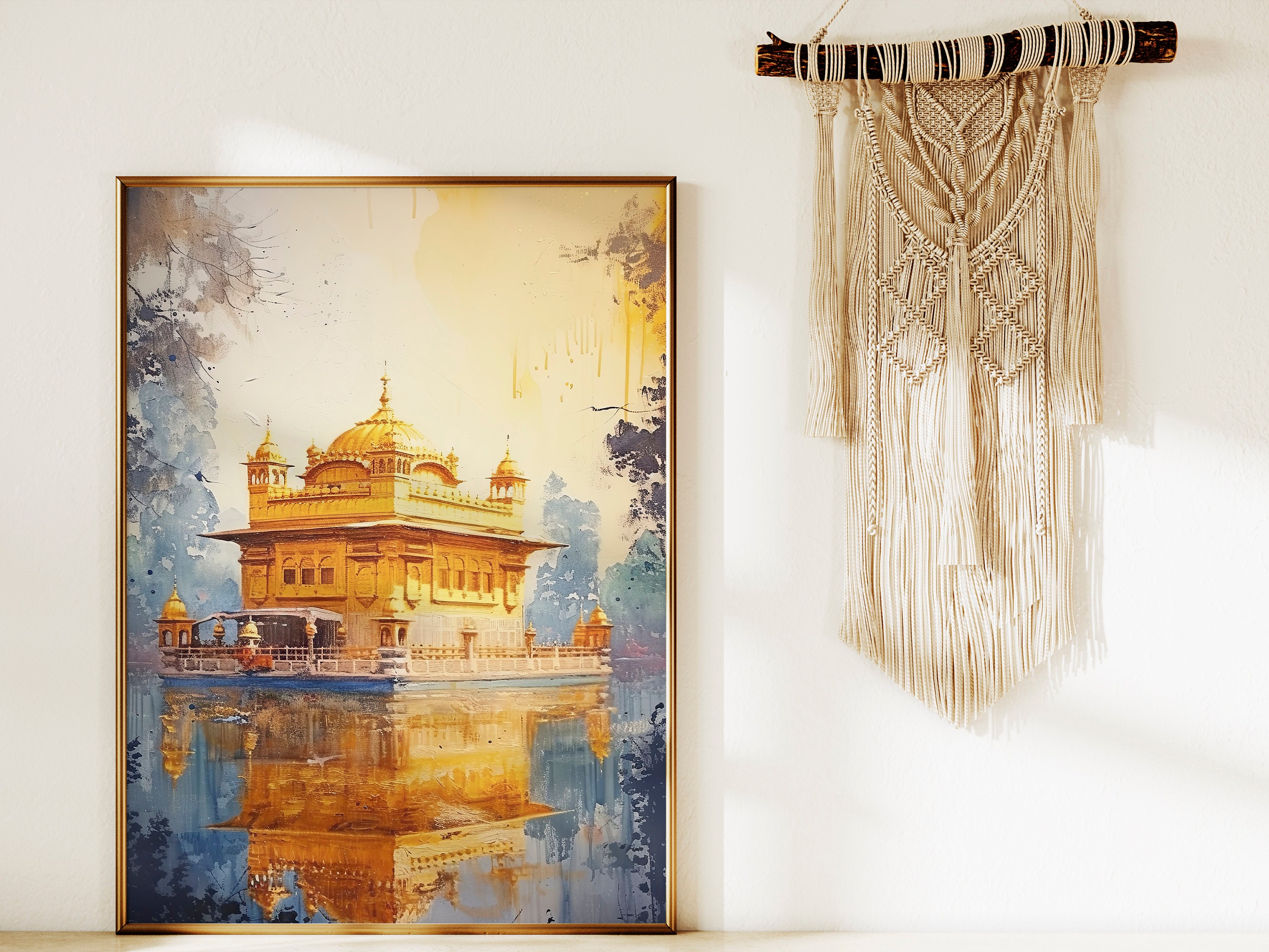Gurudwara Sikh Art Golden Temple Poster Unframed Sikh Wall Art Sikhism ...