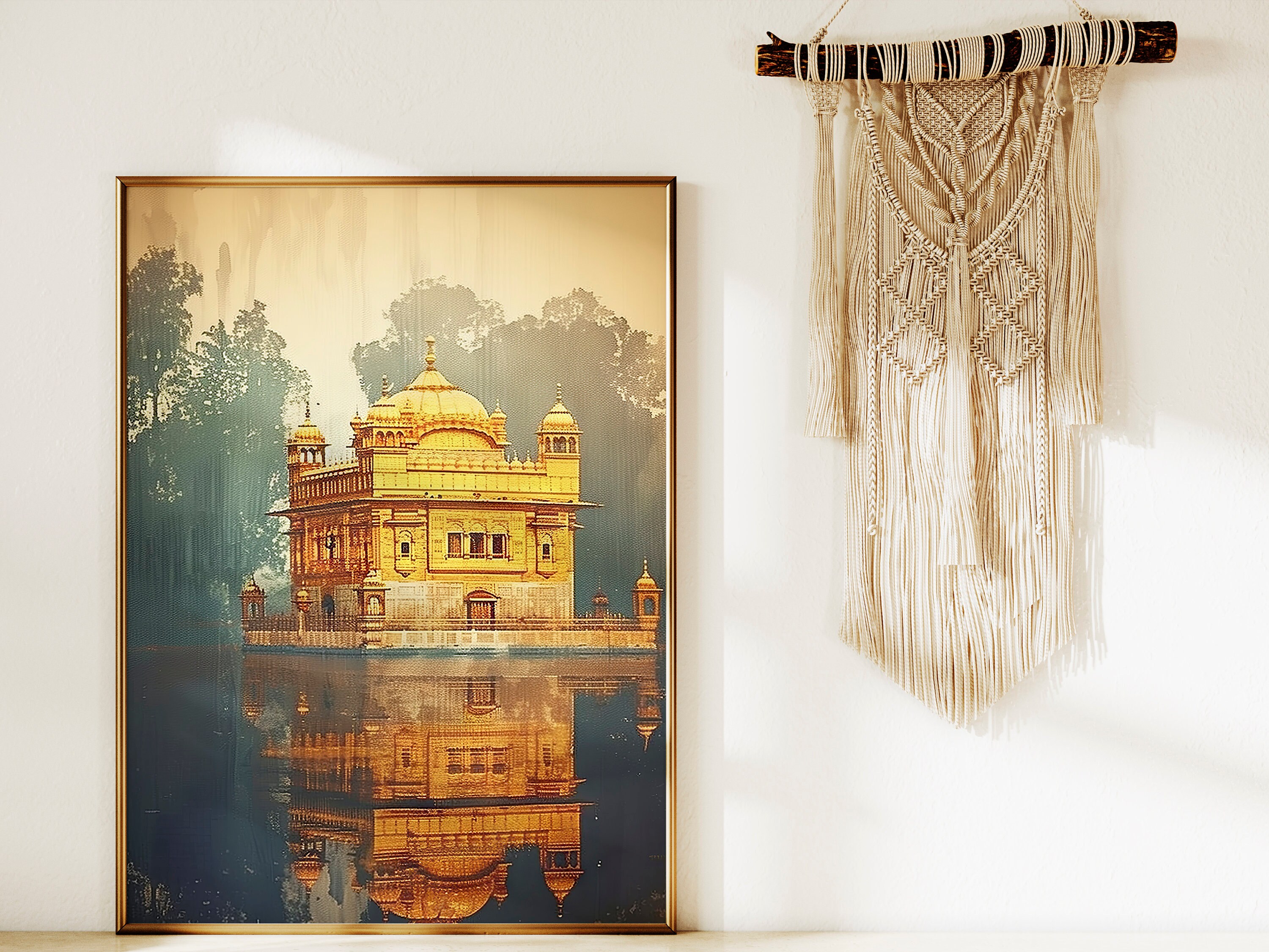 Gurudwara Sikh Art Golden Temple Poster Unframed Sikh Wall Art Sikhism ...