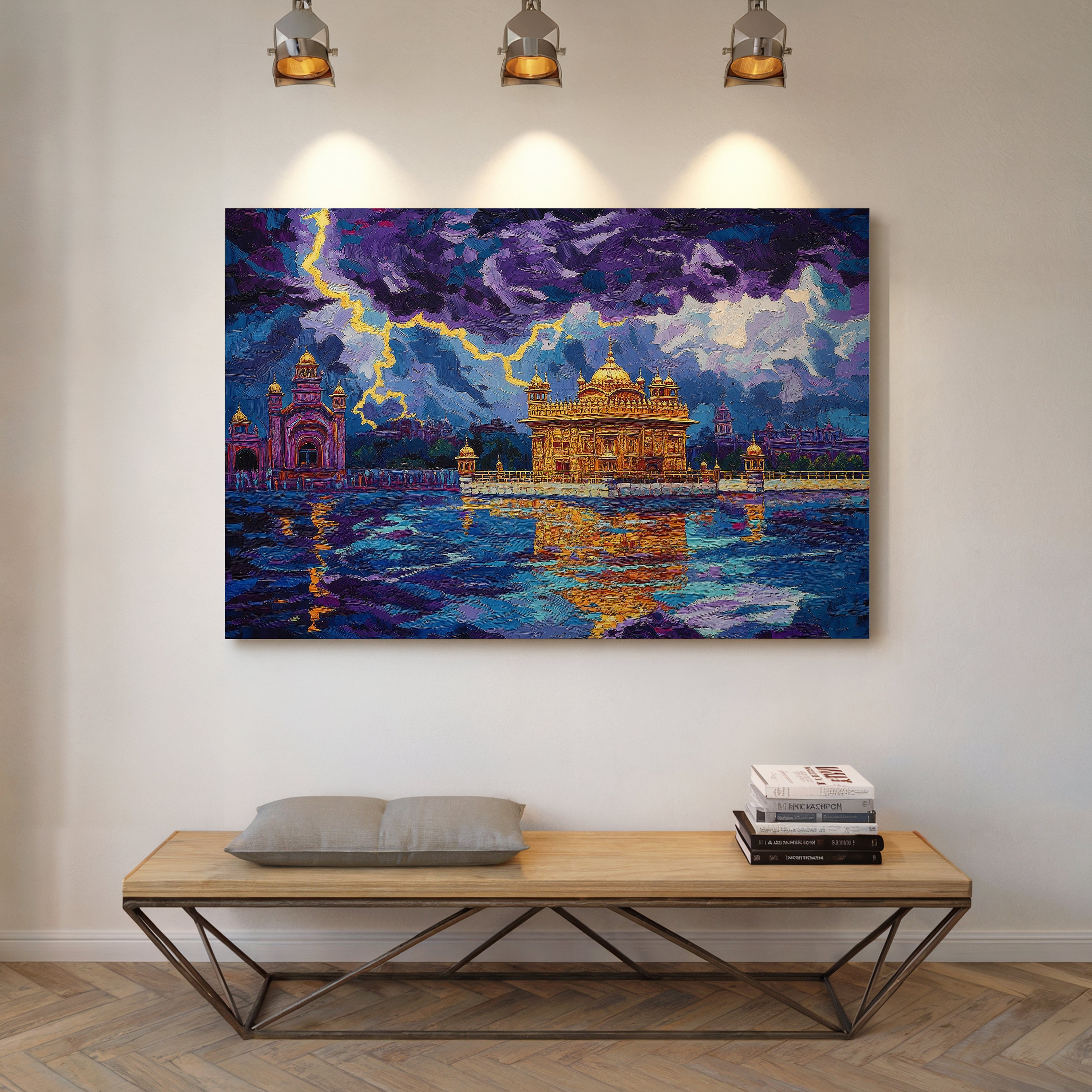 Gurdwara Sikh Art Golden Temple Canvas Unframed Sikh Wall Art Sikhism ...