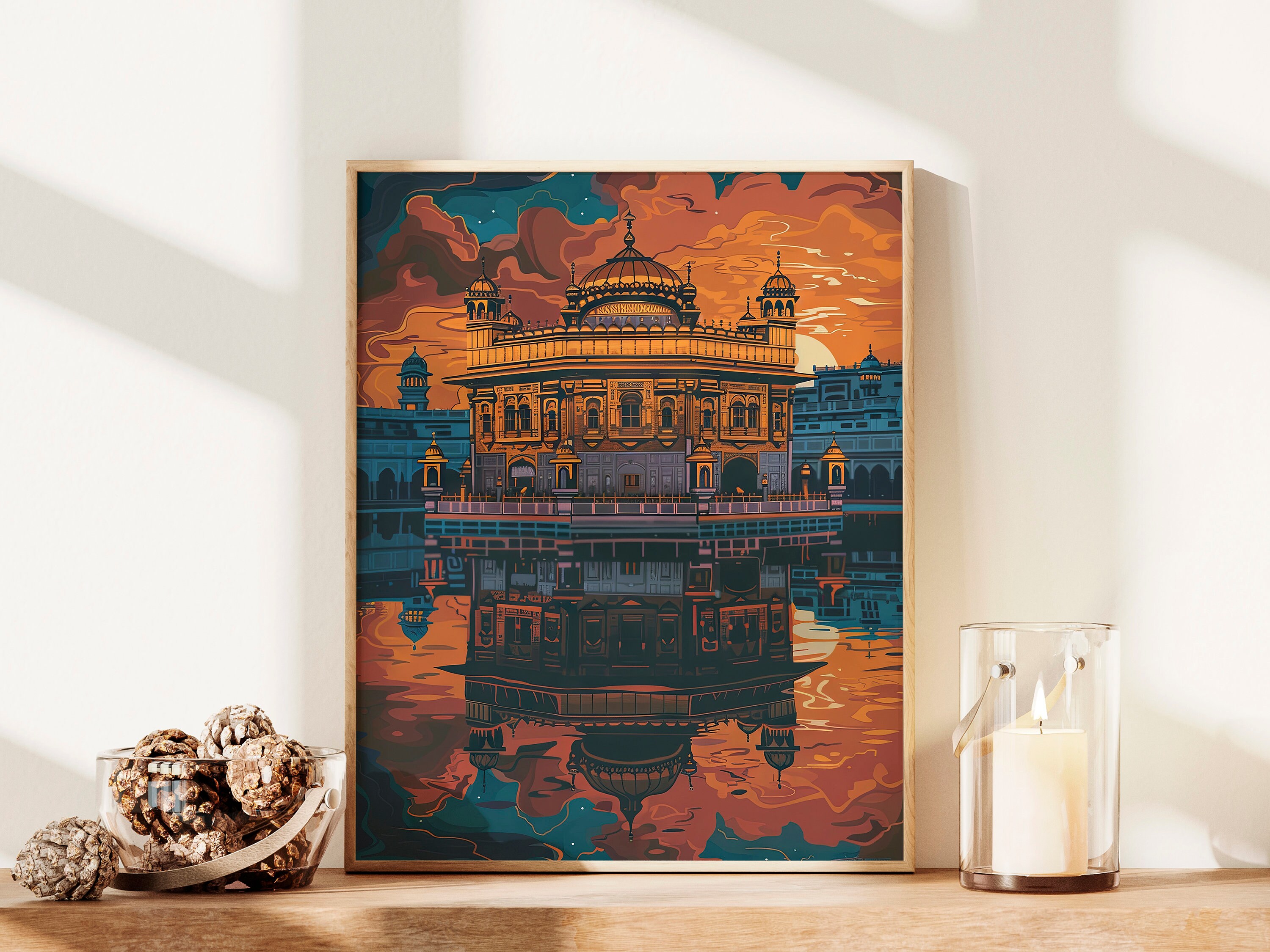 Gurudwara Sikh Art Golden Temple Poster Unframed Sikh Wall Art Sikhism ...