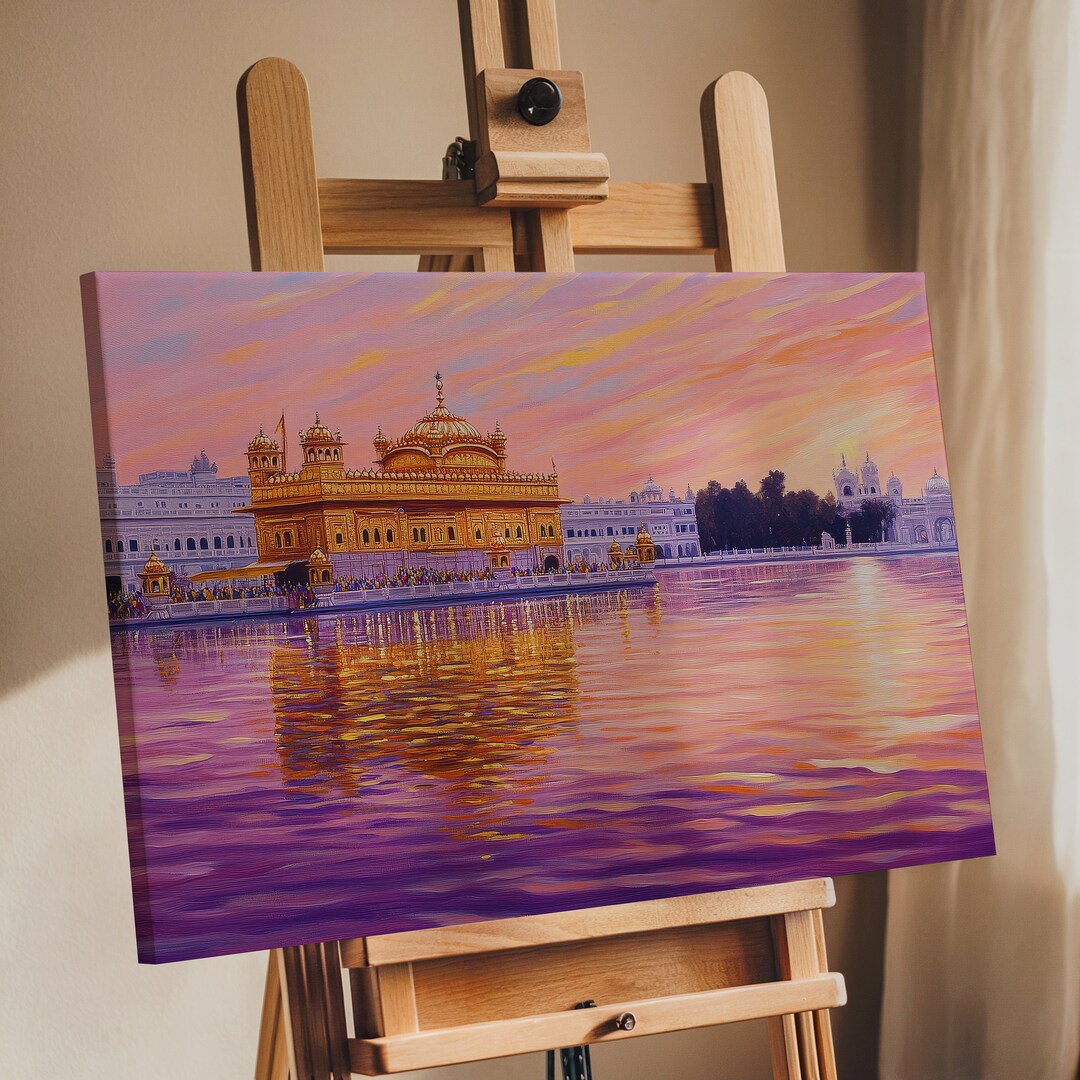 Gurdwara Sikh Art Golden Temple Canvas Unframed Sikh Wall Art Sikhism ...