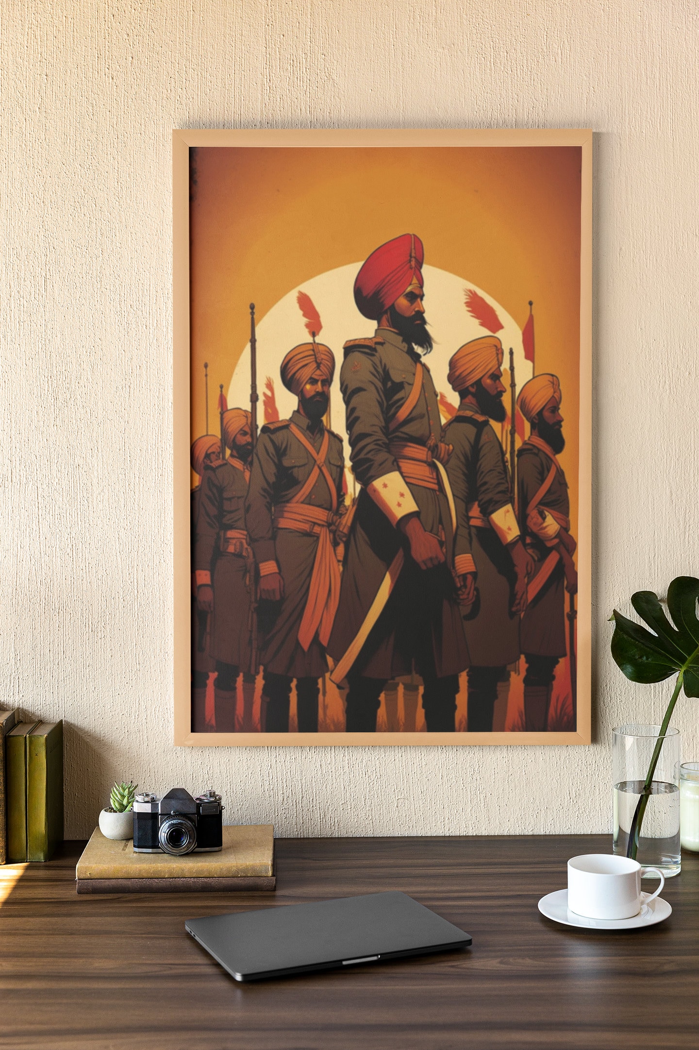 Bold & Stylized: Sikh Soldiers in Animated Art Digital Print Sikh Art ...