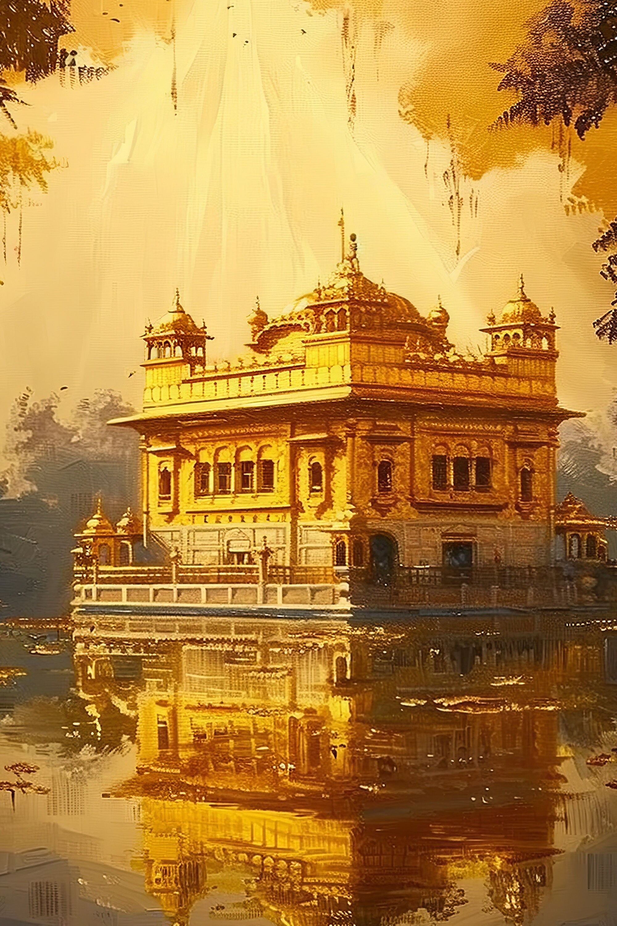 Gurdwara Sikh Art Golden Temple Poster Unframed Sikh Wall Art Sikhism ...