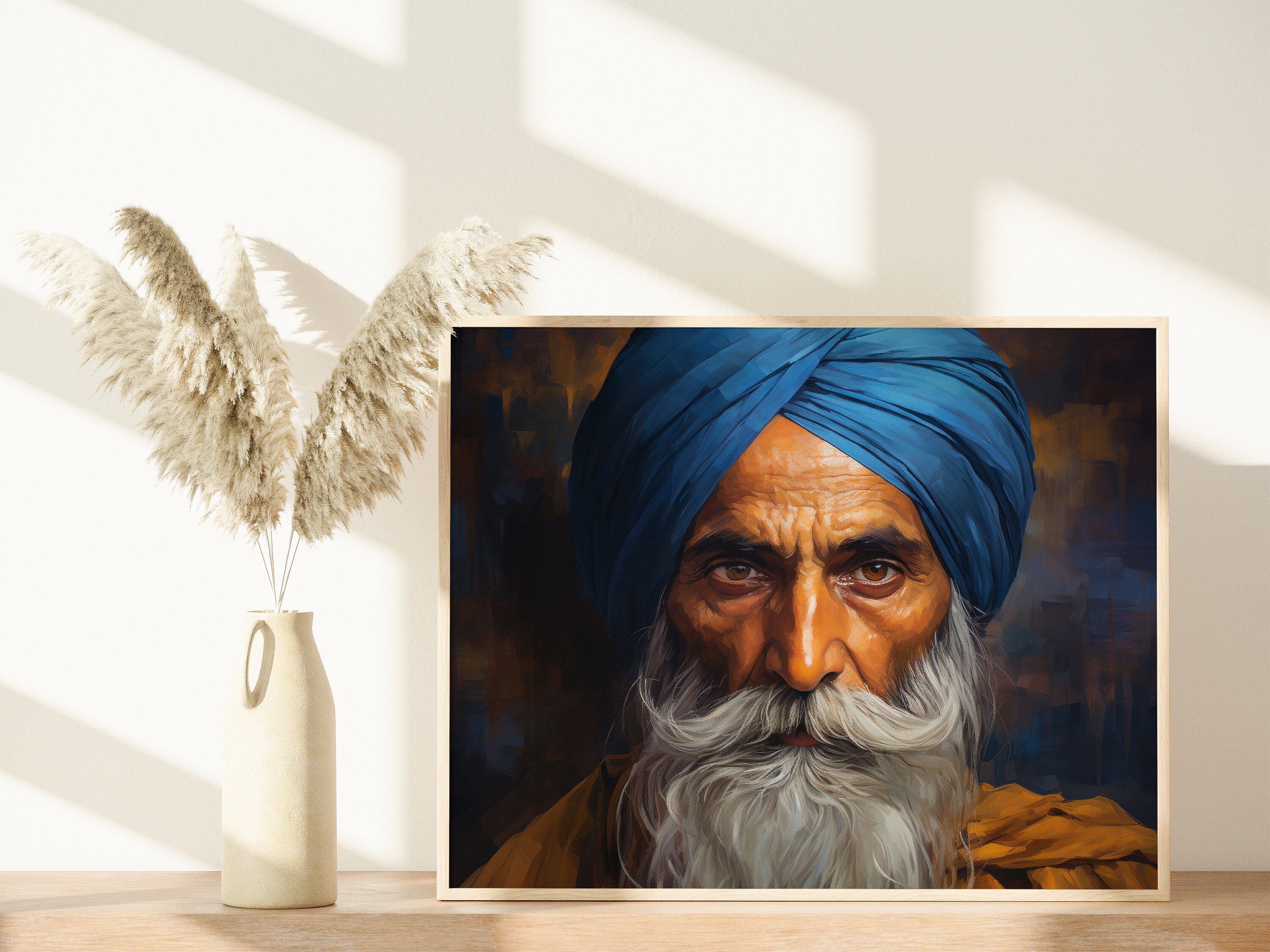 Embers of Endurance Sikh Poster Digital Wall Art Sikh Art Digital ...
