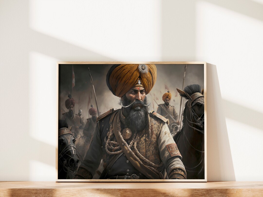 The Second Sikh War Illustration - Digital Print | Sikh Art | Sikh Wall ...