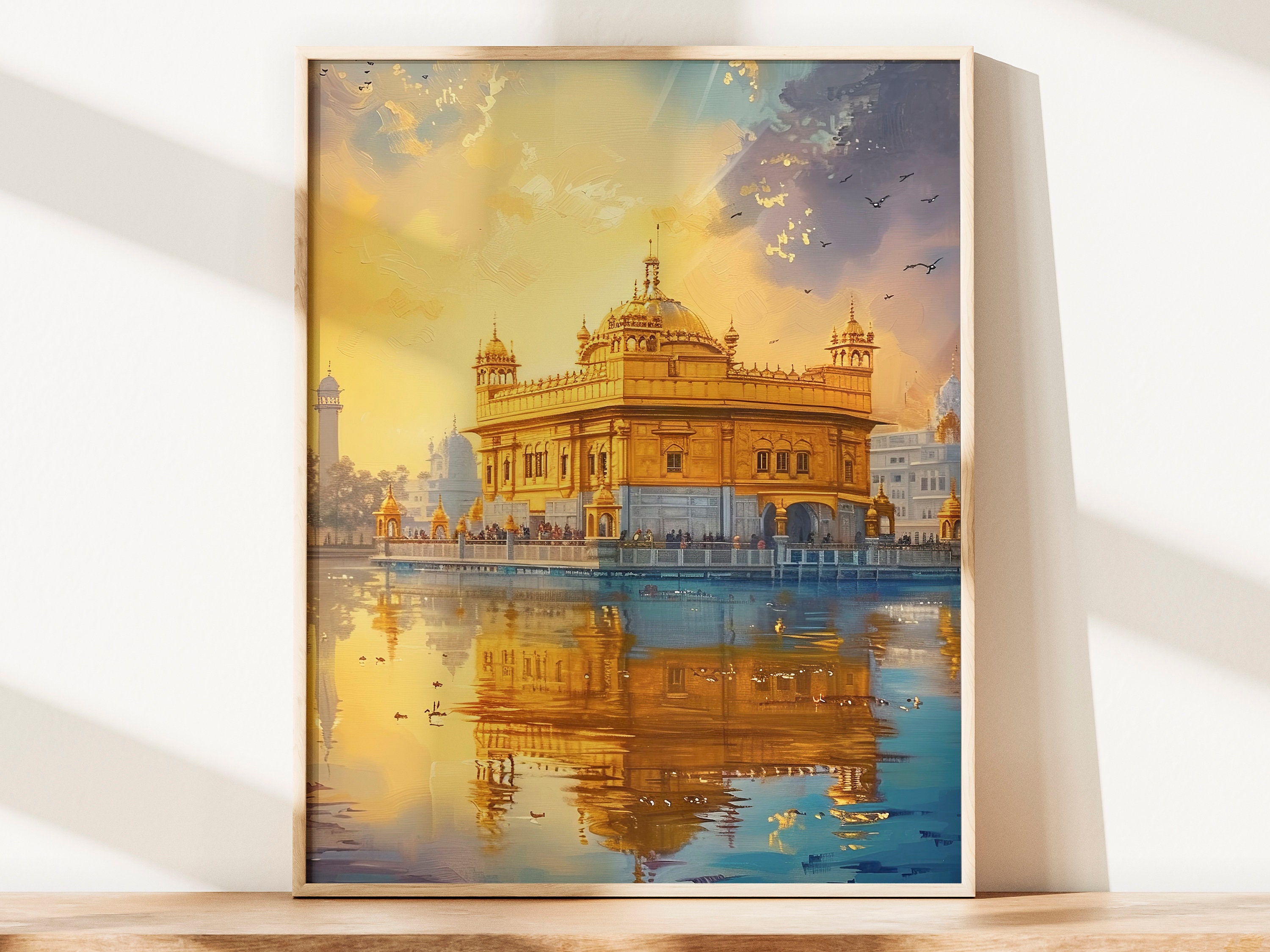 Gurudwara Sikh Art Golden Temple Poster Unframed Sikh Wall Art Sikhism ...