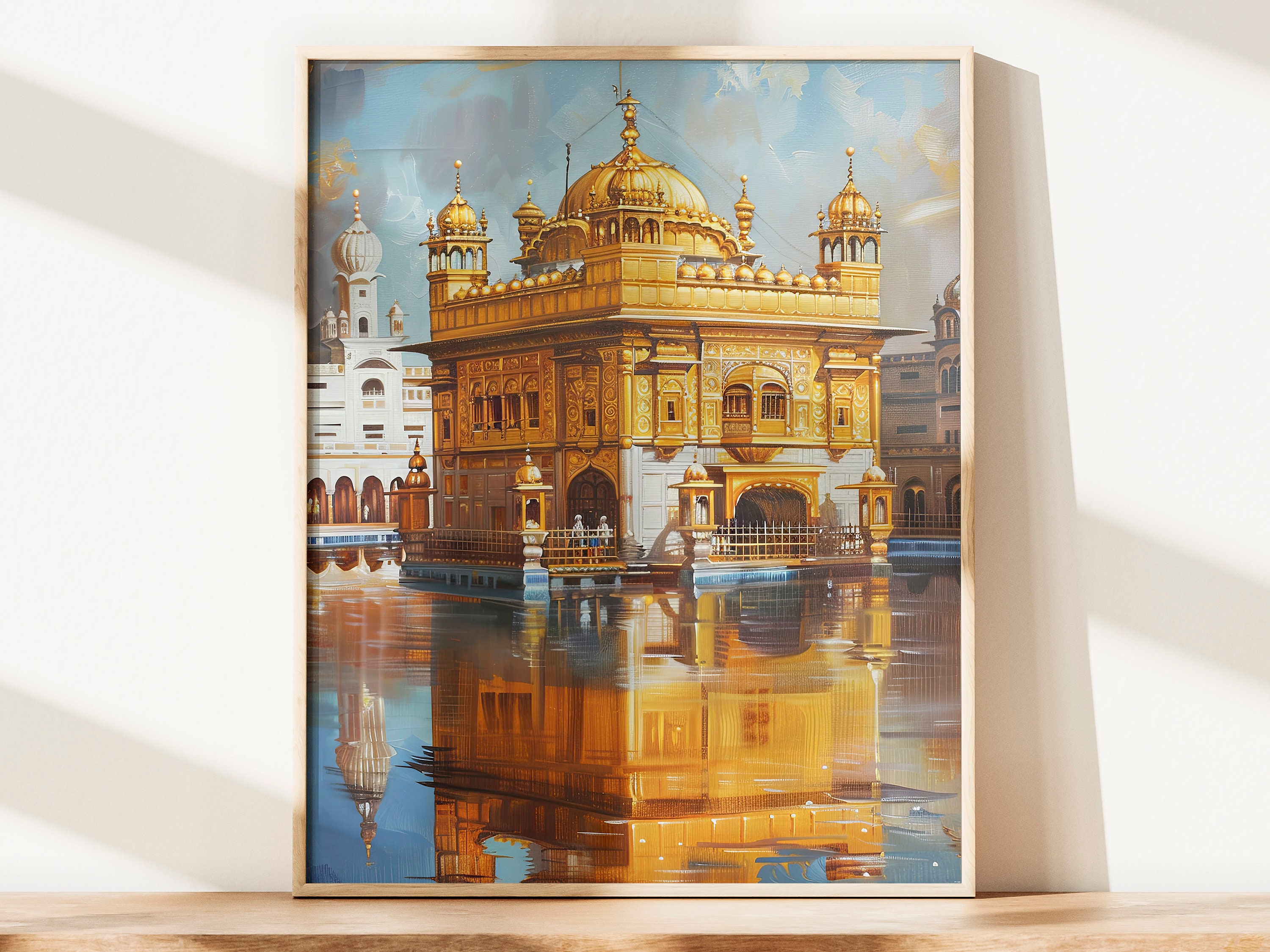 Gurudwara Sikh Art Golden Temple Poster Unframed Sikh Wall Art Sikhism ...