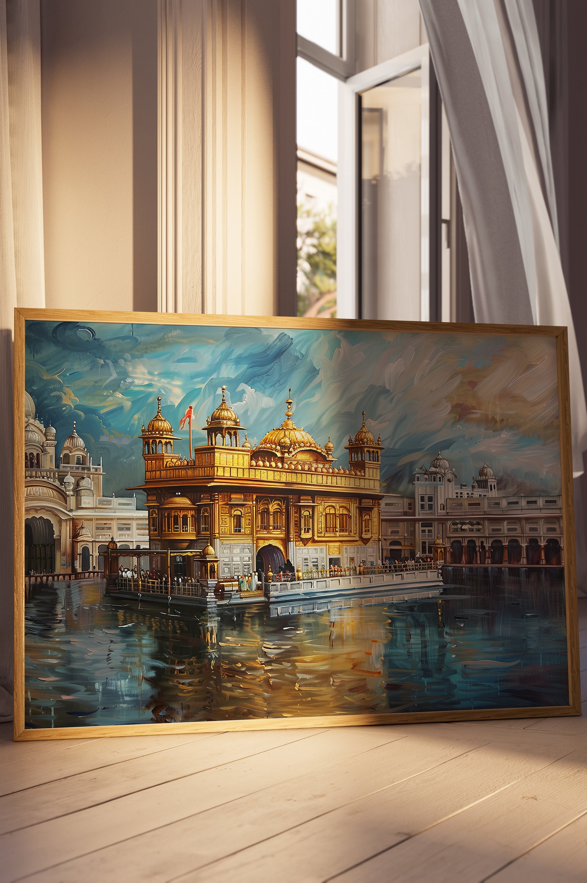 Gurudwara Sikh Art Golden Temple Poster Unframed Sikh Wall Art Sikhism ...