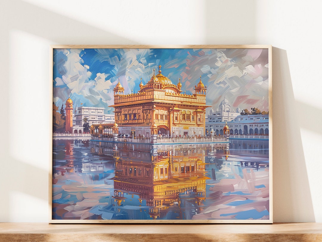 Gurudwara Sikh Art Golden Temple Poster Unframed Sikh Wall Art Sikhism ...