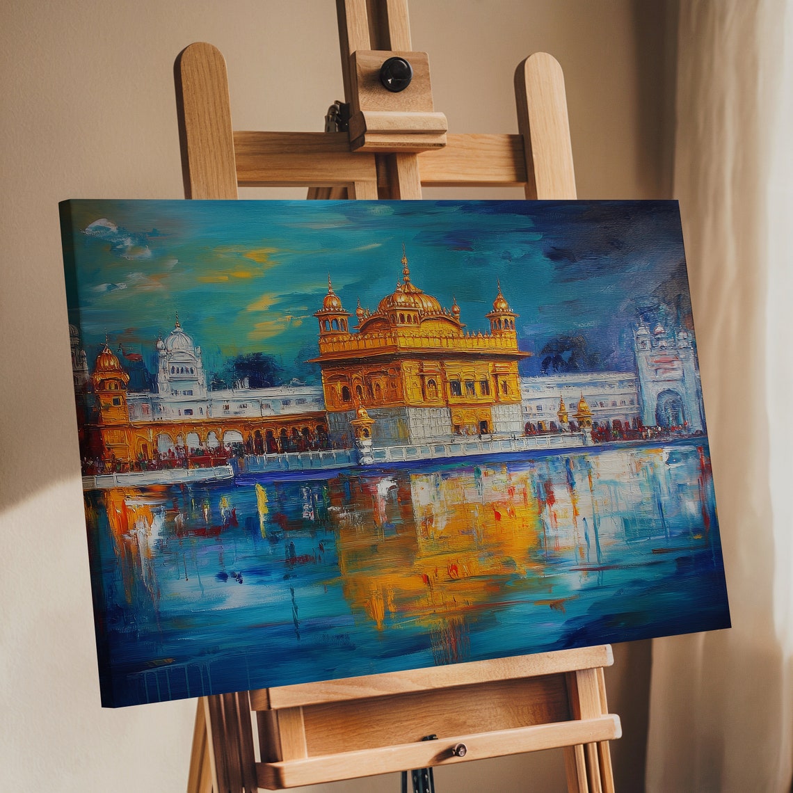 Gurdwara Sikh Art Golden Temple Canvas Unframed Sikh Wall Art Sikhism ...