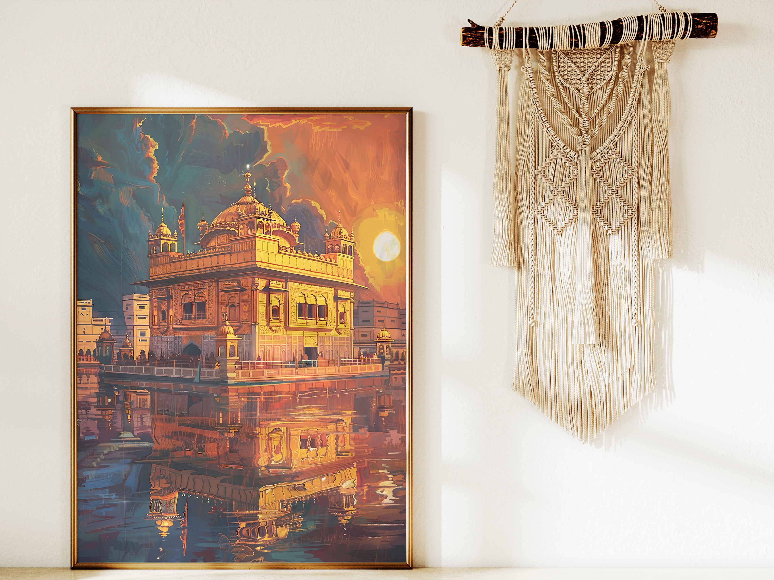 Gurdwara Sikh Art Golden Temple Poster Unframed Sikh Wall Art Sikhism ...