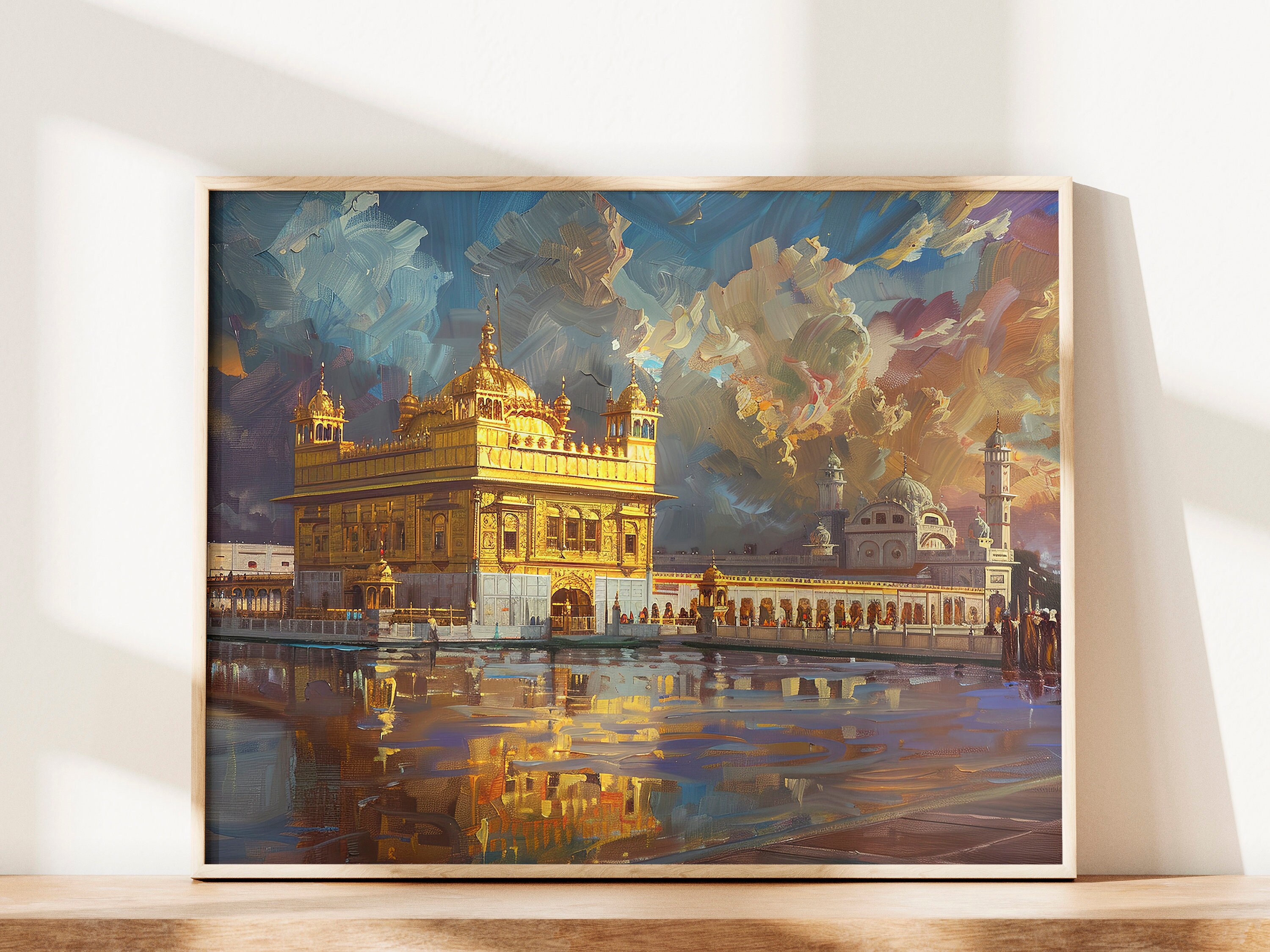 Gurudwara Sikh Art Golden Temple Poster Unframed Sikh Wall Art Sikhism ...