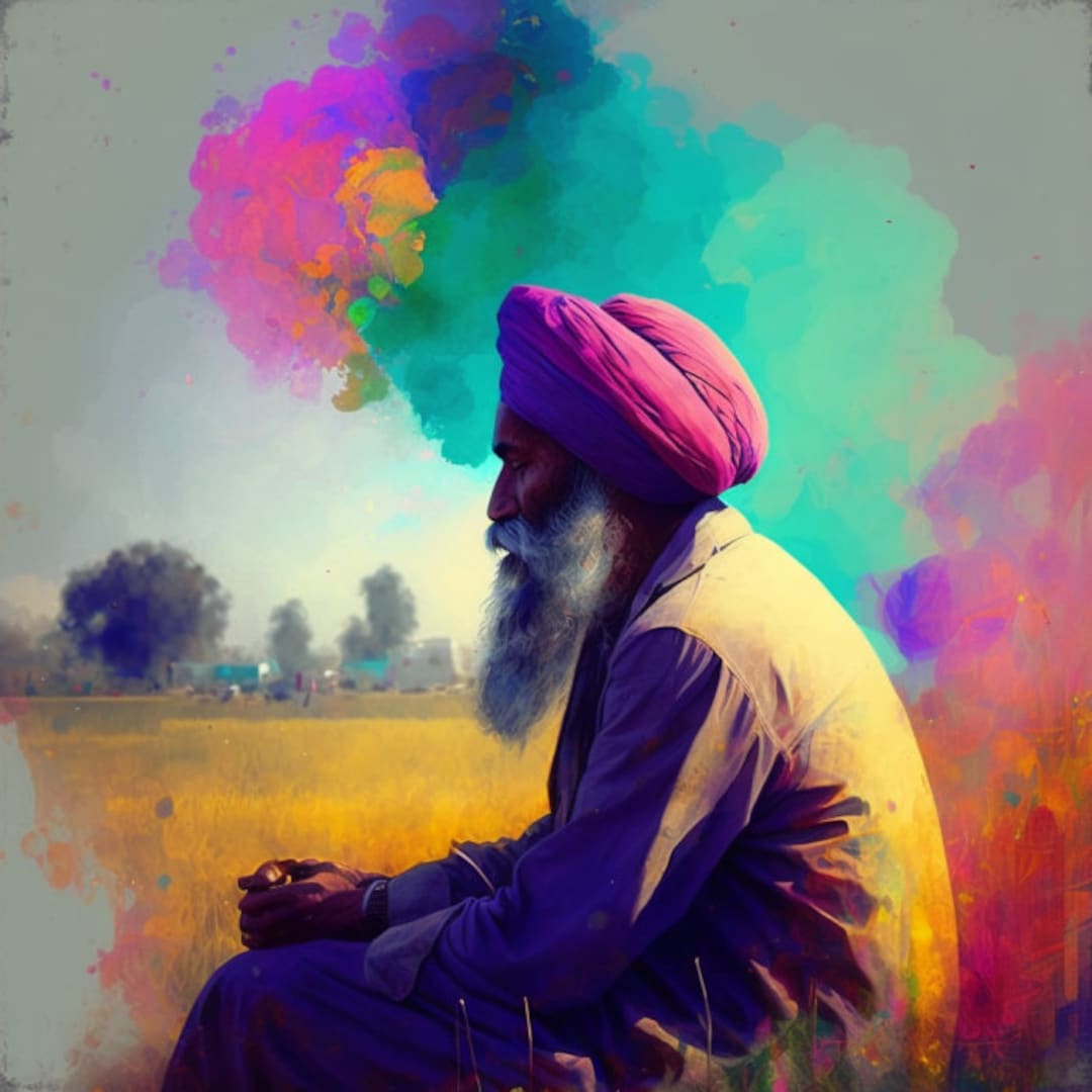 The Colors of Enlightenment: A Beautiful Image of a Sikh Guru at Peace ...