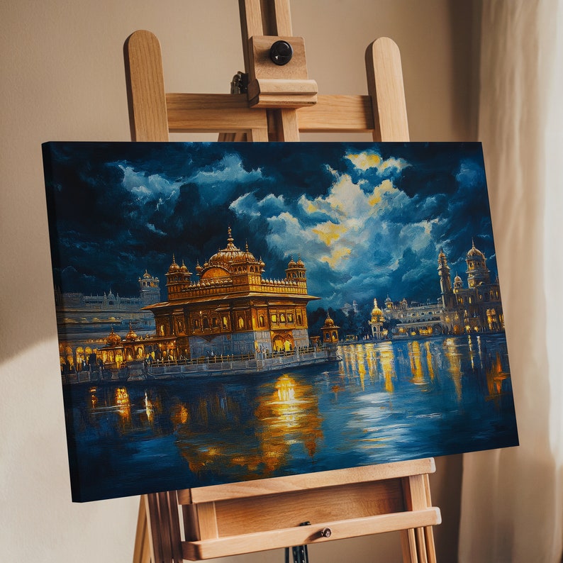 Gurdwara Sikh Art Golden Temple Canvas Unframed Sikh Wall Art Sikhism ...