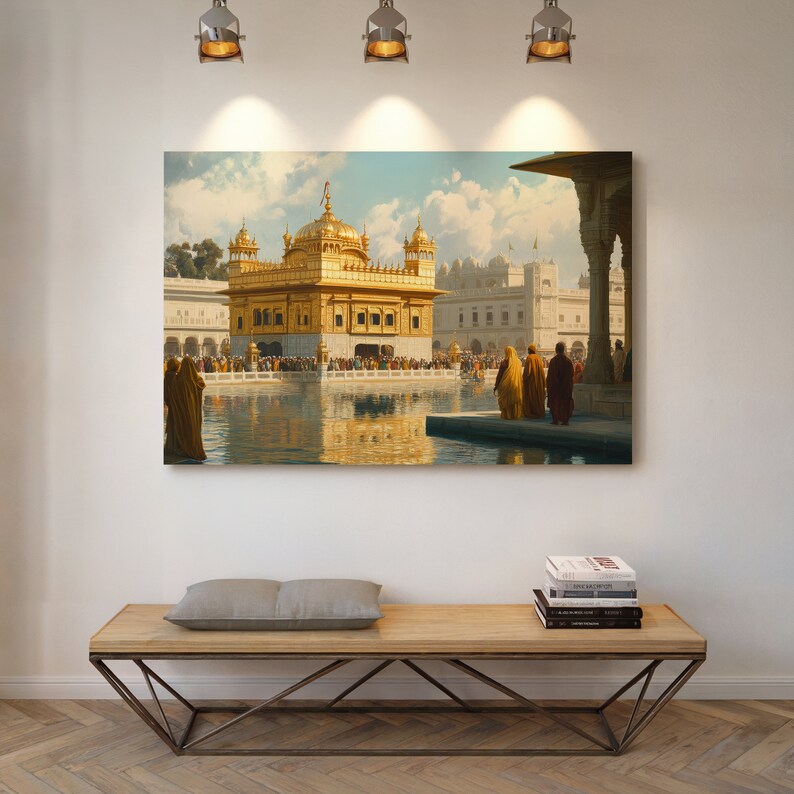 Gurdwara Sikh Art Golden Temple Canvas Unframed Sikh Wall Art Sikhism ...