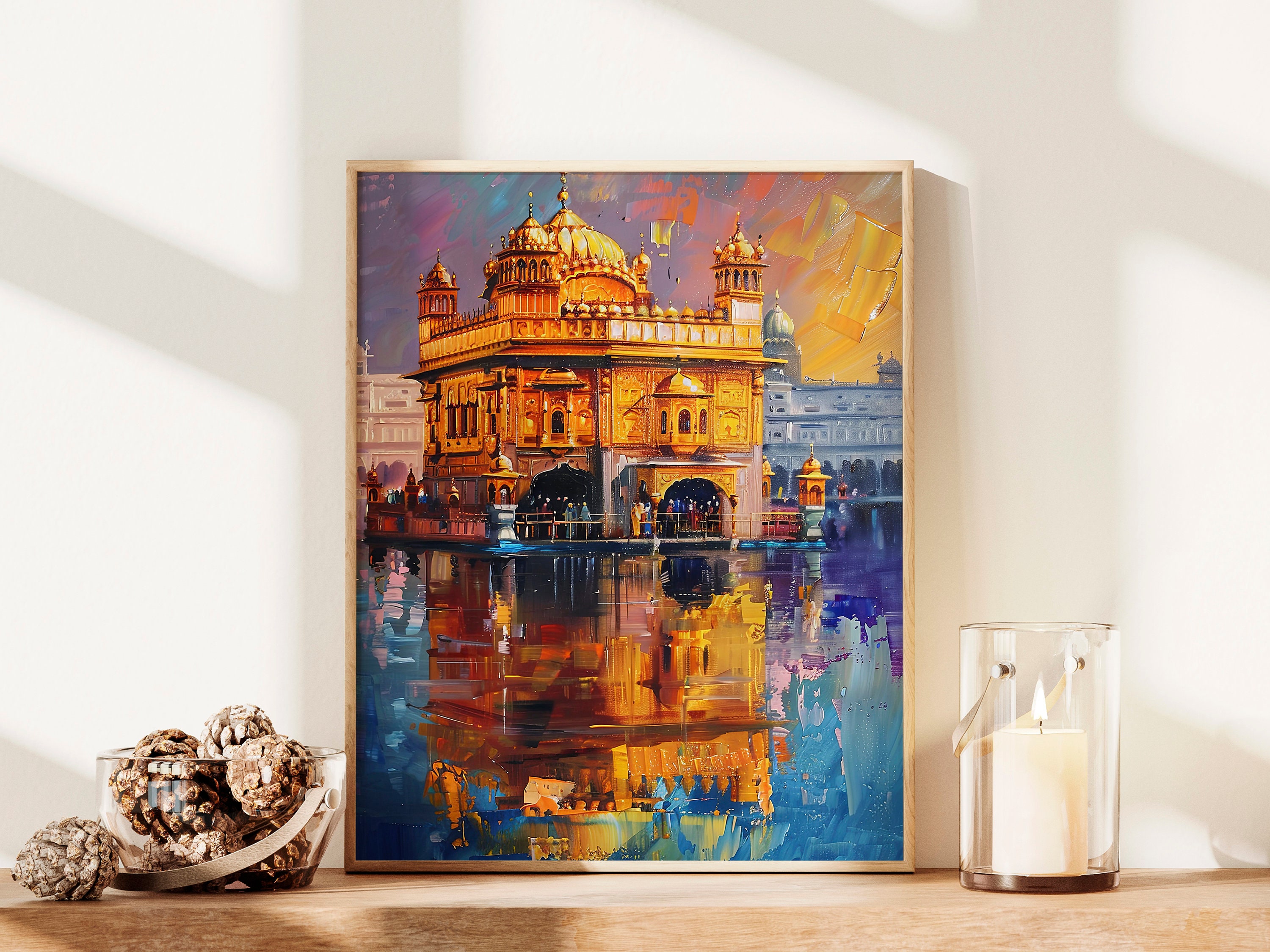 Gurudwara Sikh Art Golden Temple Poster Unframed Sikh Wall Art Sikhism ...