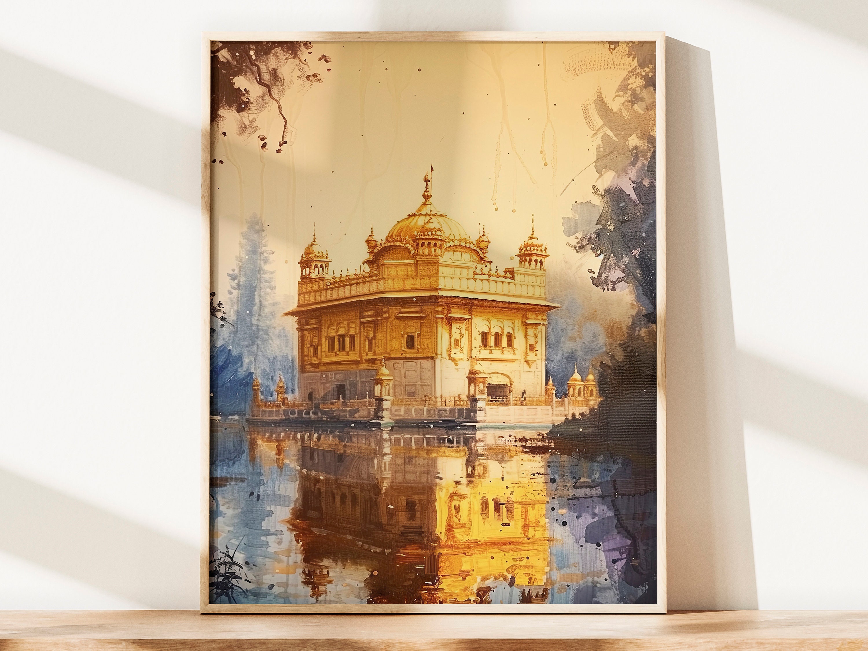 Gurudwara Sikh Art Golden Temple Poster Unframed Sikh Wall Art Sikhism ...