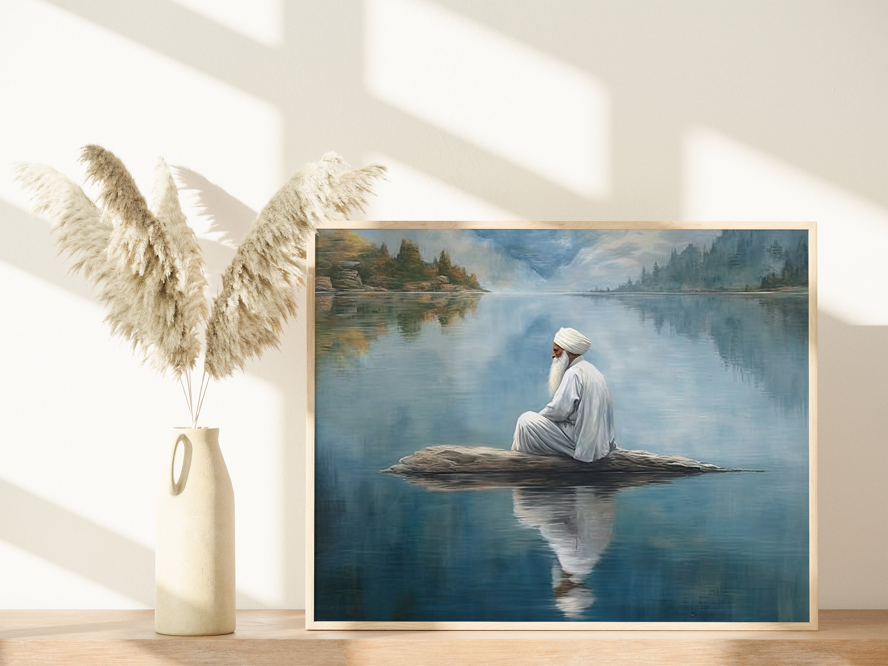 The Meditative Path Poster Religious Art Sikh Art Sikh - Etsy