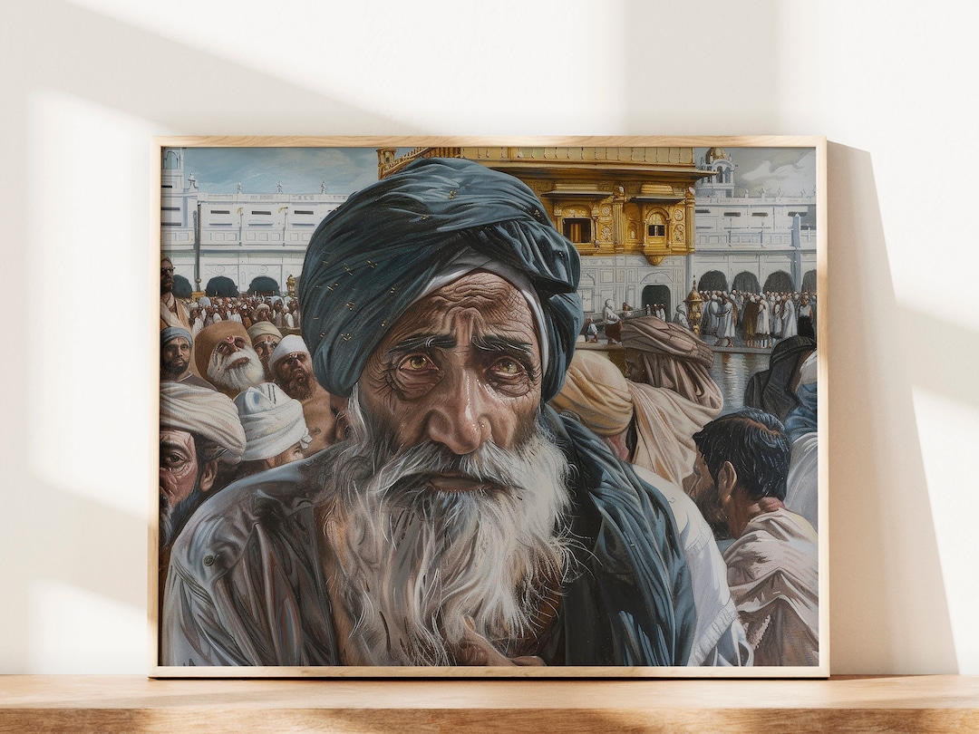 Sikh Oil Painting 550+ DPI Poster Sikh Wall Art Religious Art Sikh Art ...