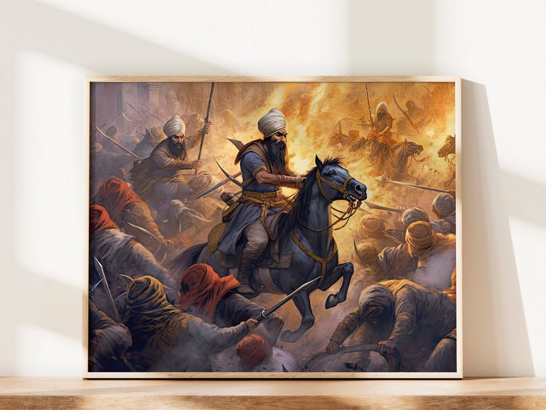 The Battle of Chamkaur Digital Download Sikh Art Religious Art Sikh Art ...