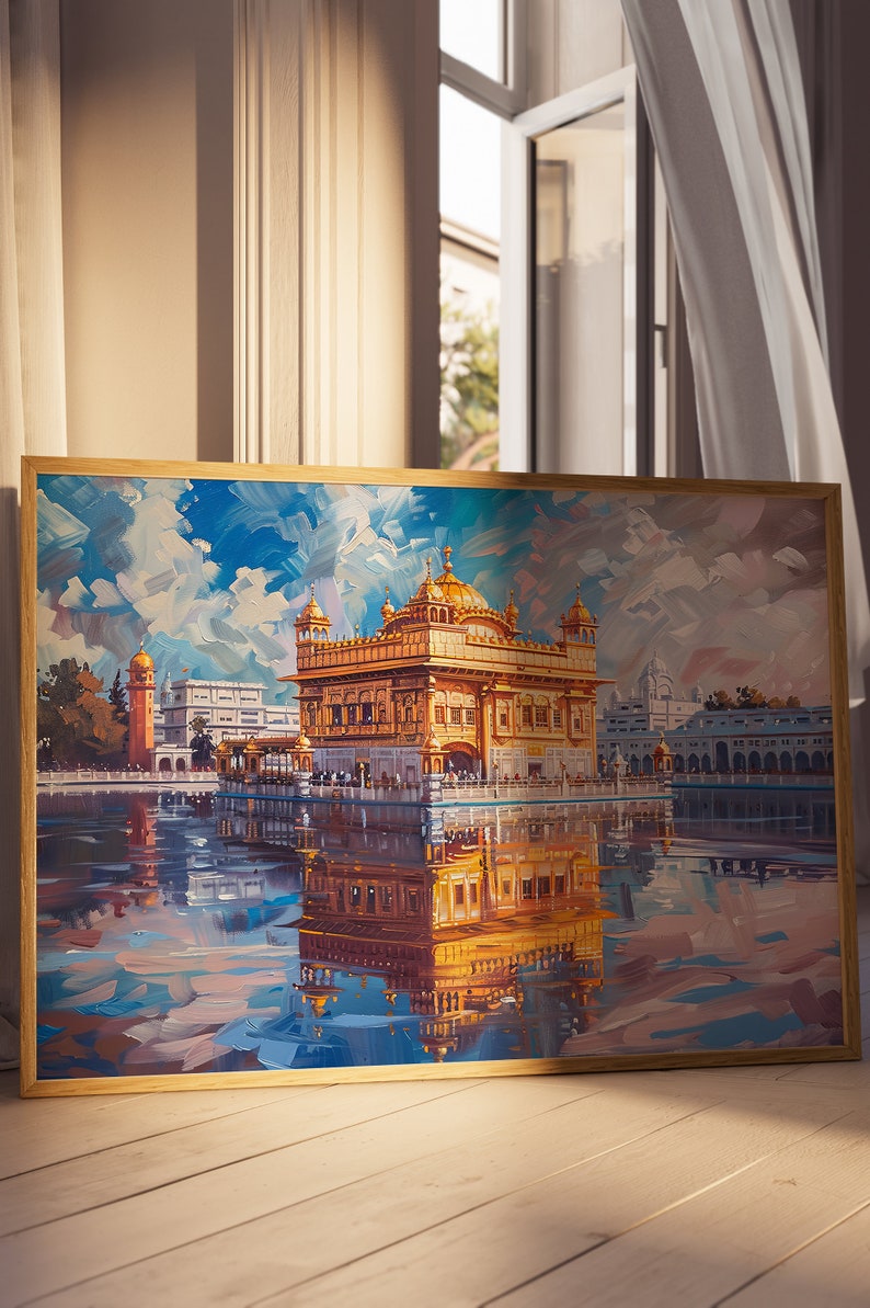 Gurudwara Sikh Art Golden Temple Poster Unframed Sikh Wall Art Sikhism ...