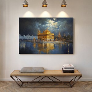 Gurdwara Sikh Art Golden Temple Canvas Unframed Sikh Wall Art Sikhism ...