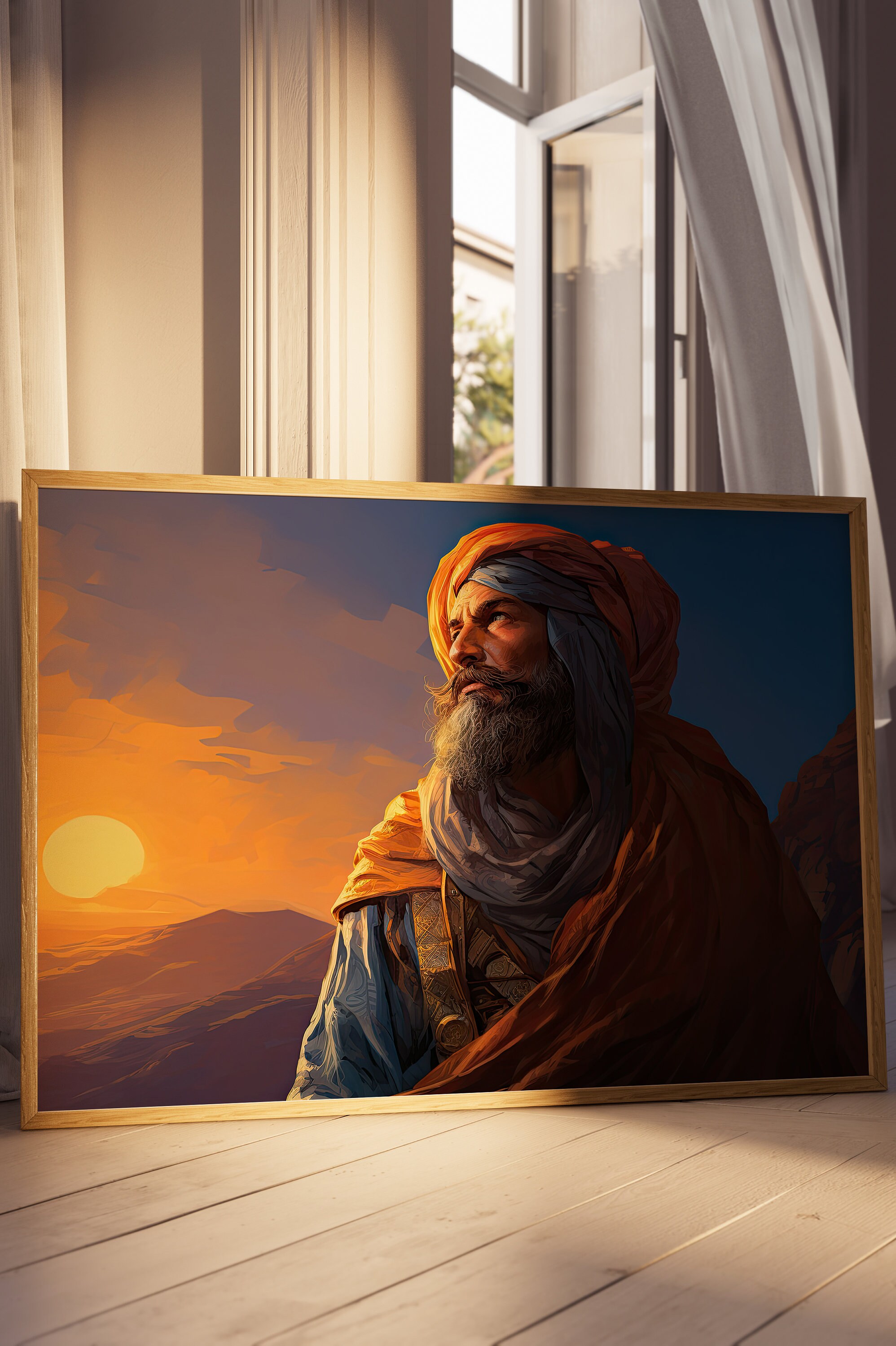 The Turbaned Sentinel | 550+ DPI Poster | Unframed Sikh Wall Art | Sikh ...