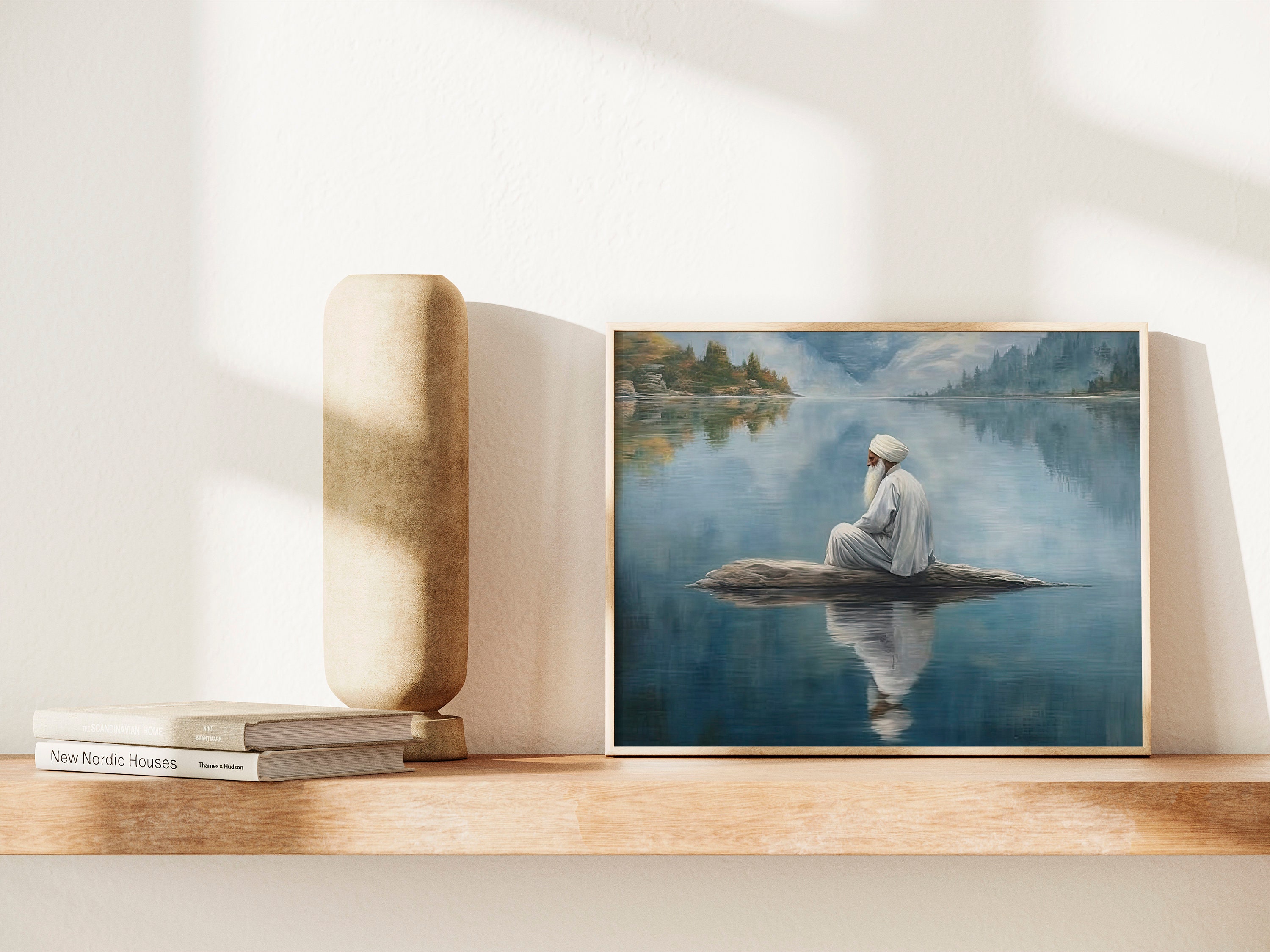 The Meditative Path Poster Religious Art Sikh Art Sikh - Etsy