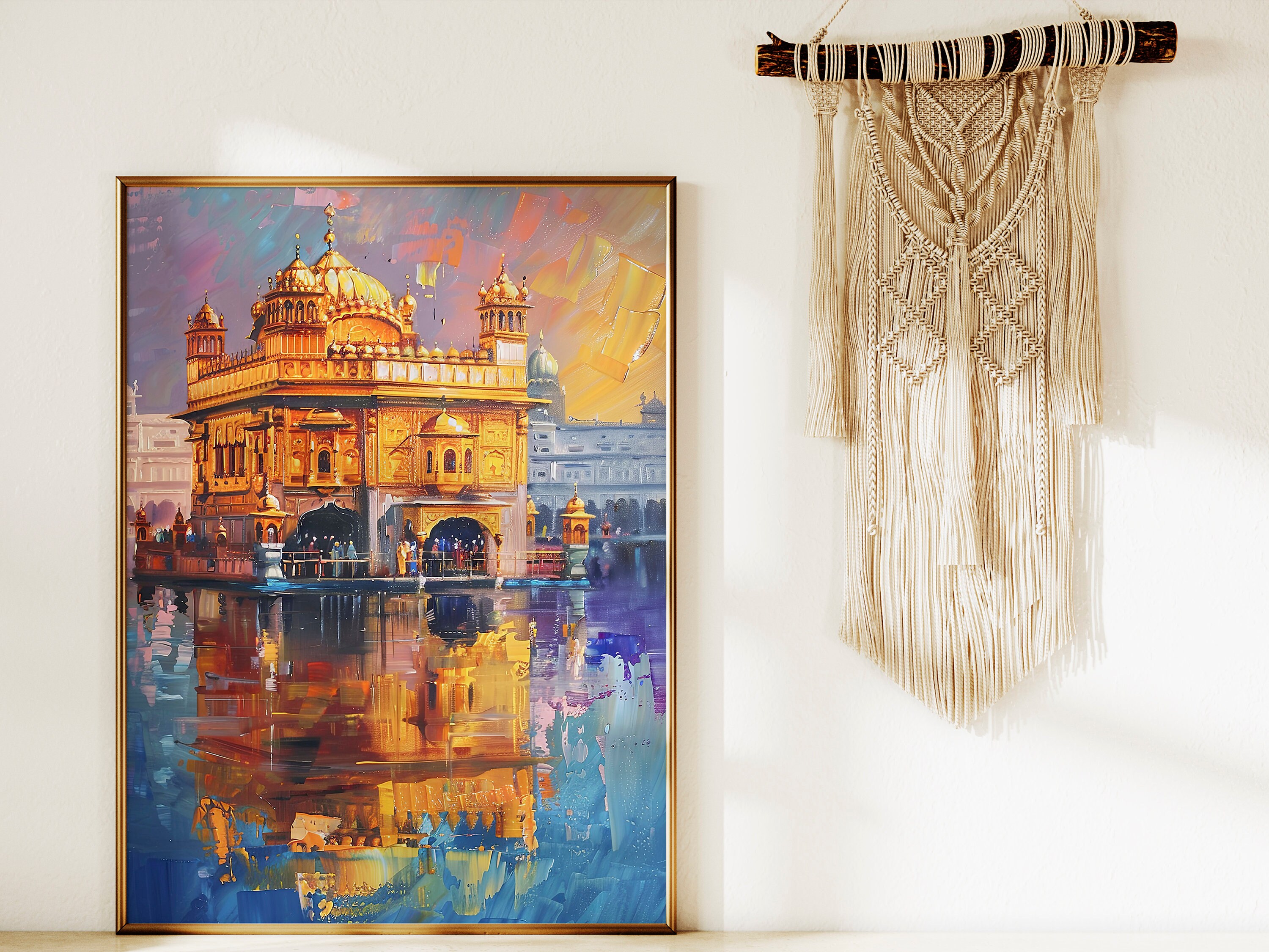 Gurudwara Sikh Art Golden Temple Poster Unframed Sikh Wall Art Sikhism ...