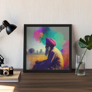 The Colors of Enlightenment: A Beautiful Image of a Sikh Guru at Peace ...