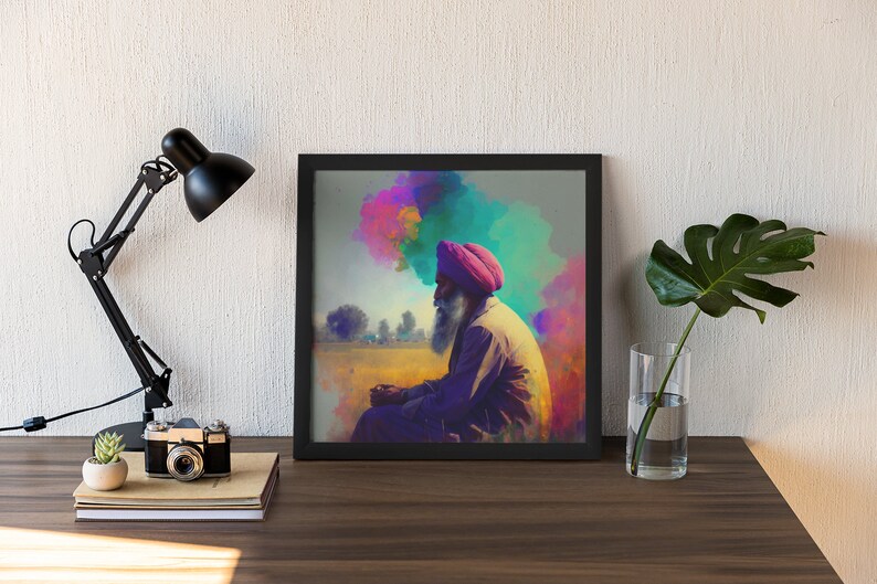 The Colors of Enlightenment: A Beautiful Image of a Sikh Guru at Peace ...