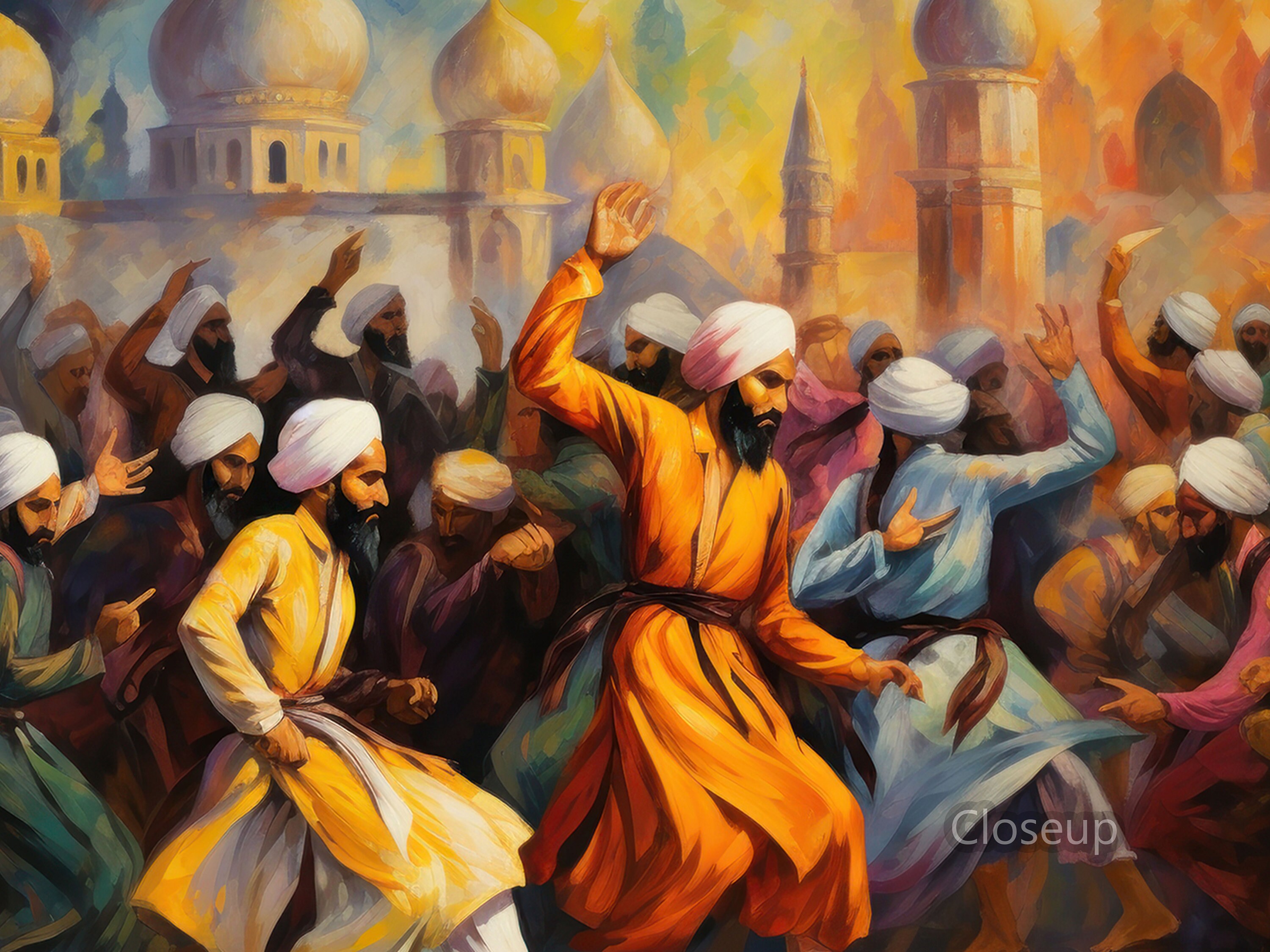 Divine Discourse | 550+ DPI Poster | Religious Art | Sikh Art | Sikh ...