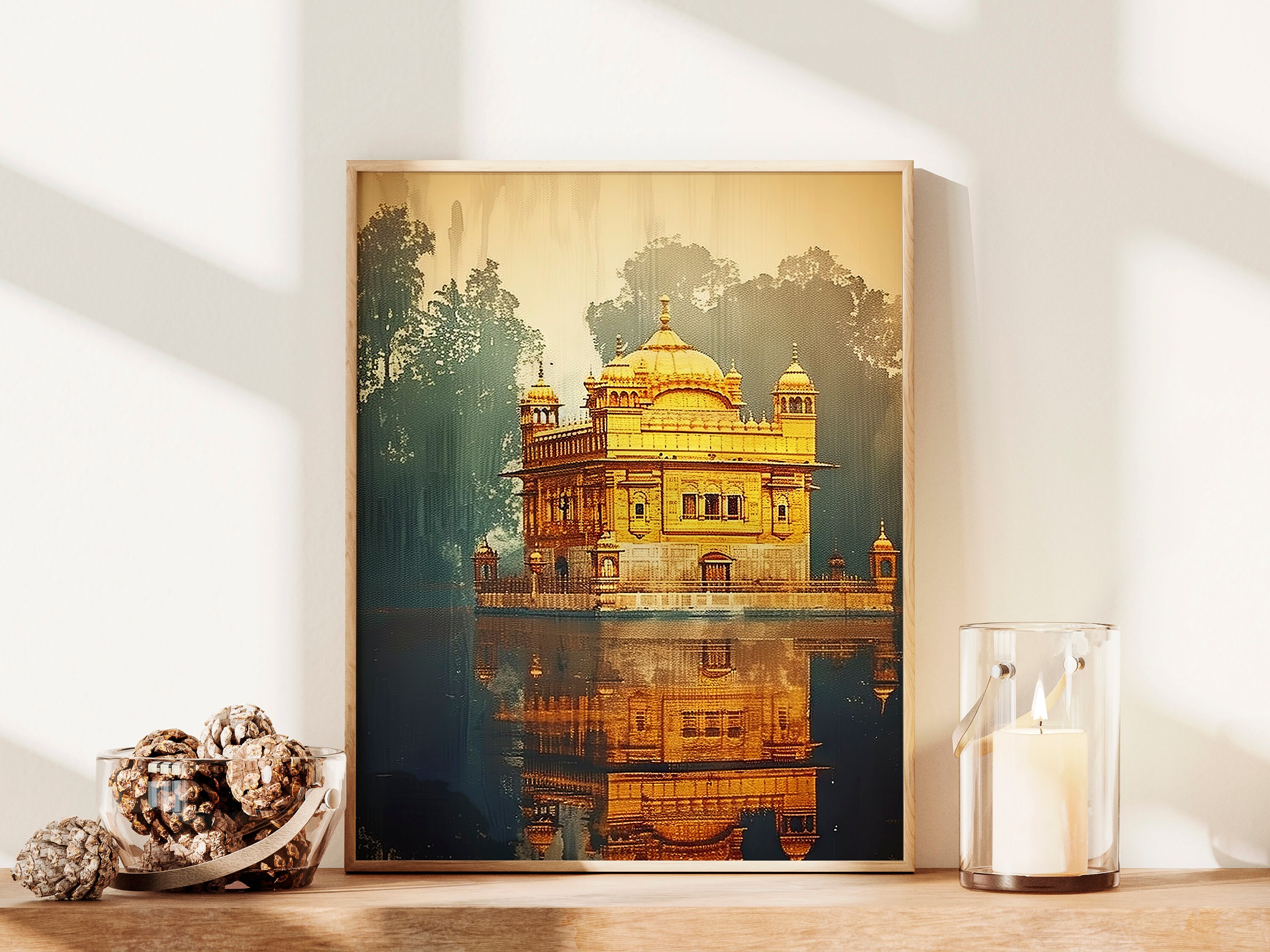 Gurudwara Sikh Art Golden Temple Poster Unframed Sikh Wall Art Sikhism ...