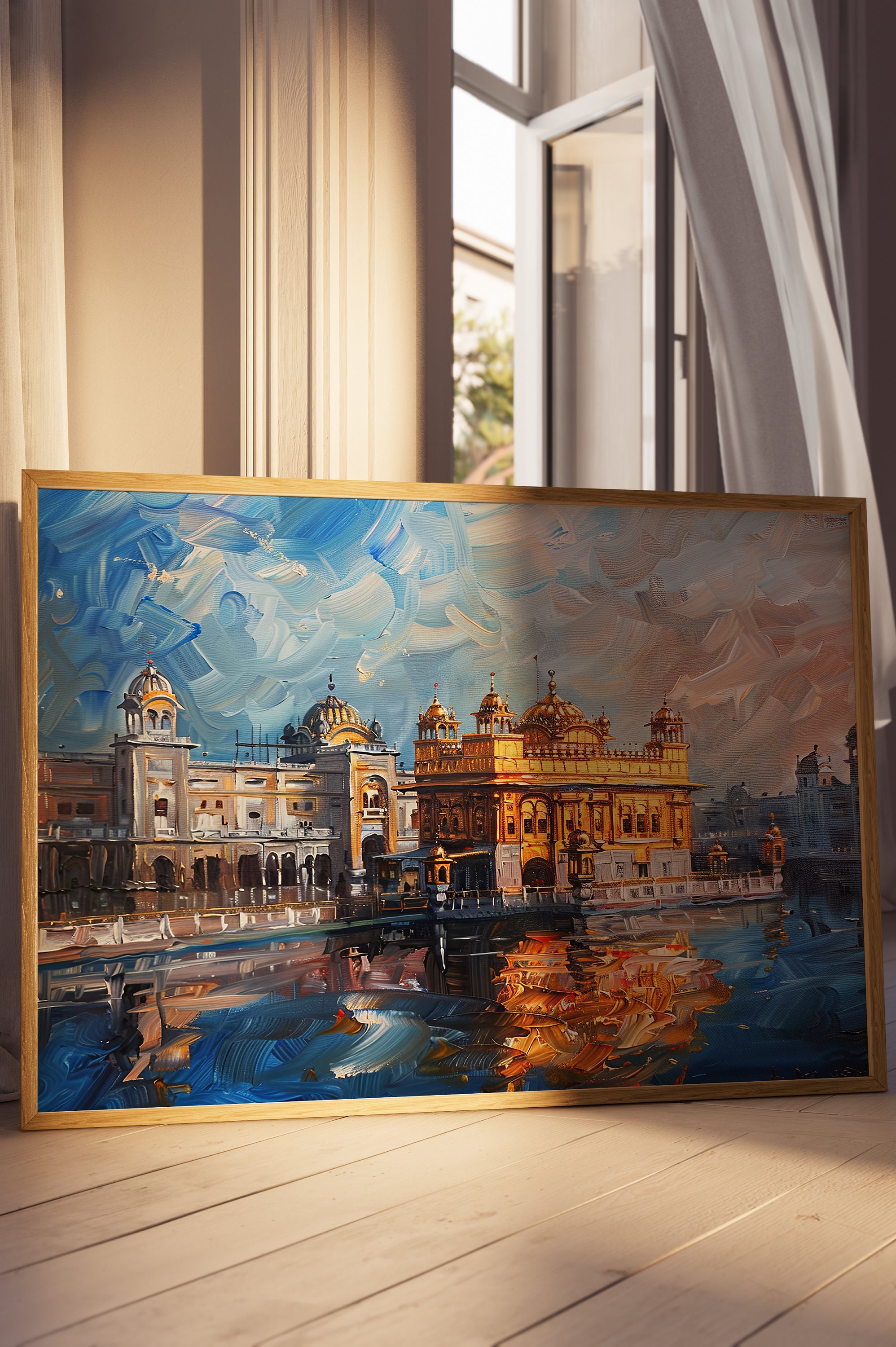 Gurudwara Sikh Art Golden Temple Poster Unframed Sikh Wall Art Sikhism ...