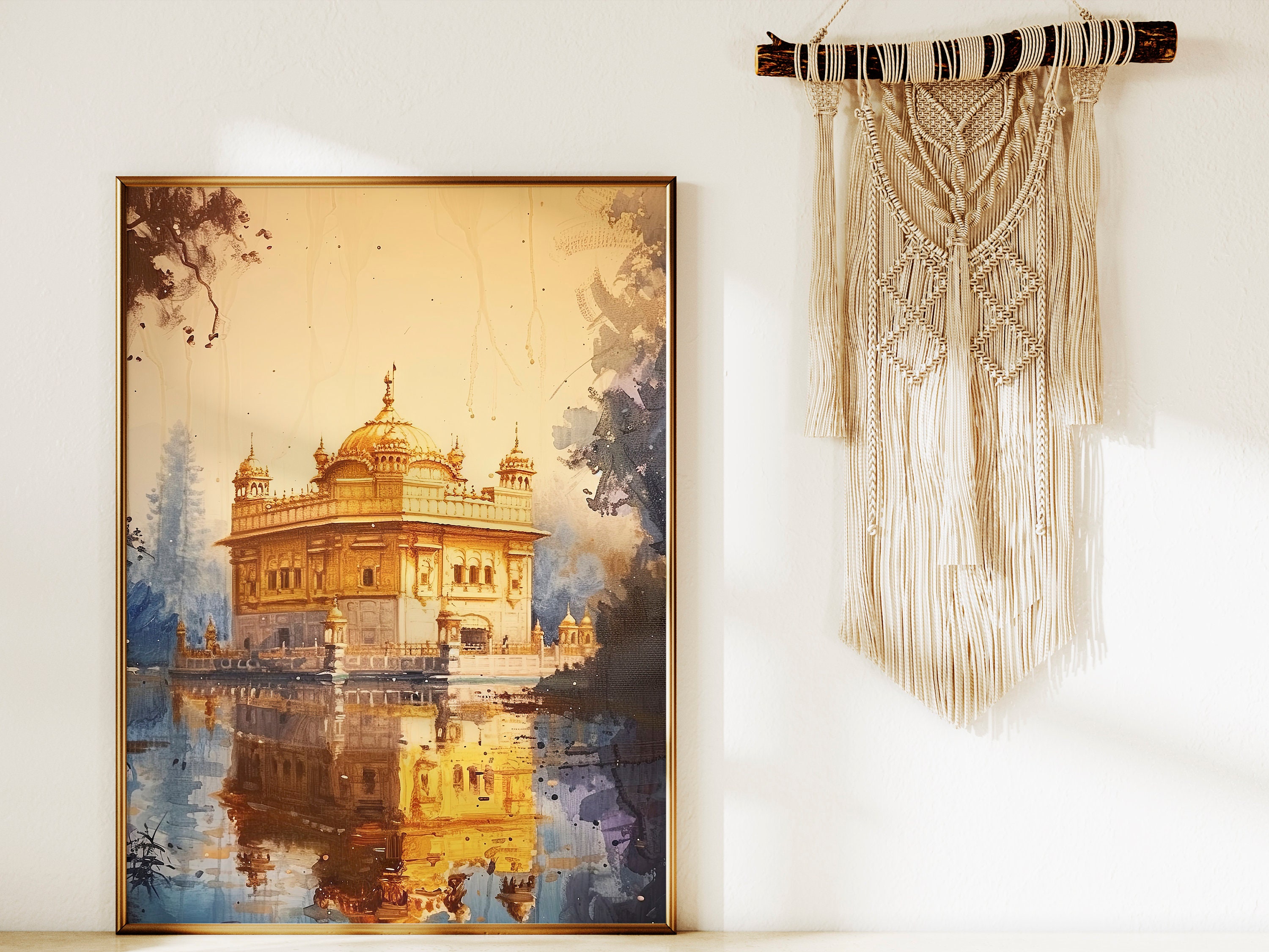 Gurudwara Sikh Art Golden Temple Poster Unframed Sikh Wall Art Sikhism ...