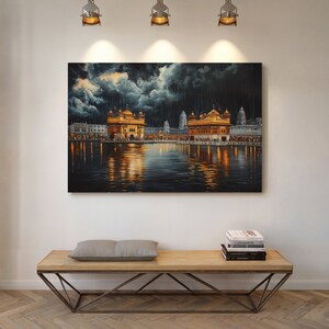 Gurdwara Sikh Art Golden Temple Canvas Unframed Sikh Wall Art Sikhism ...