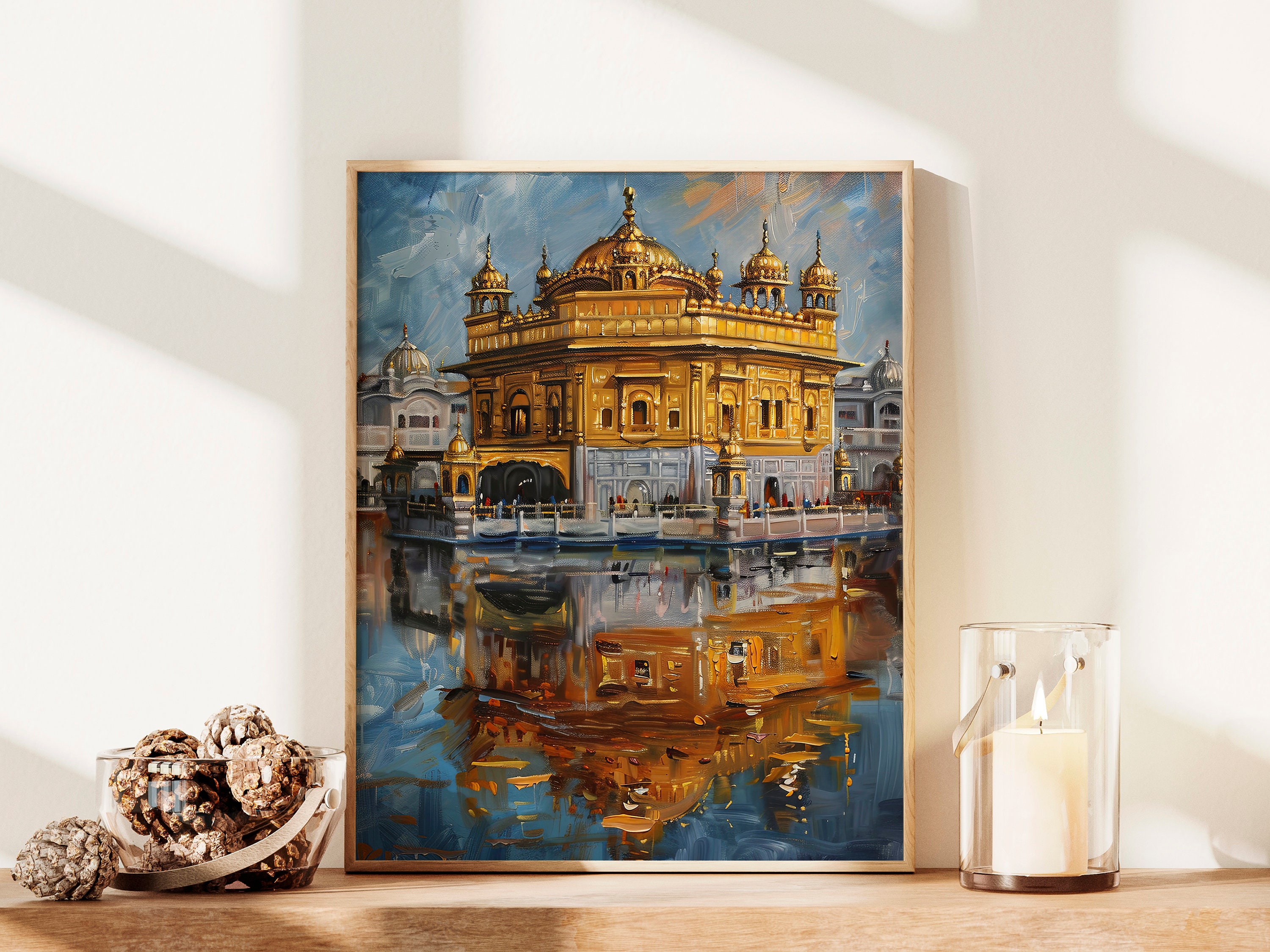 Gurudwara Sikh Art Golden Temple Poster Unframed Sikh Wall Art Sikhism ...