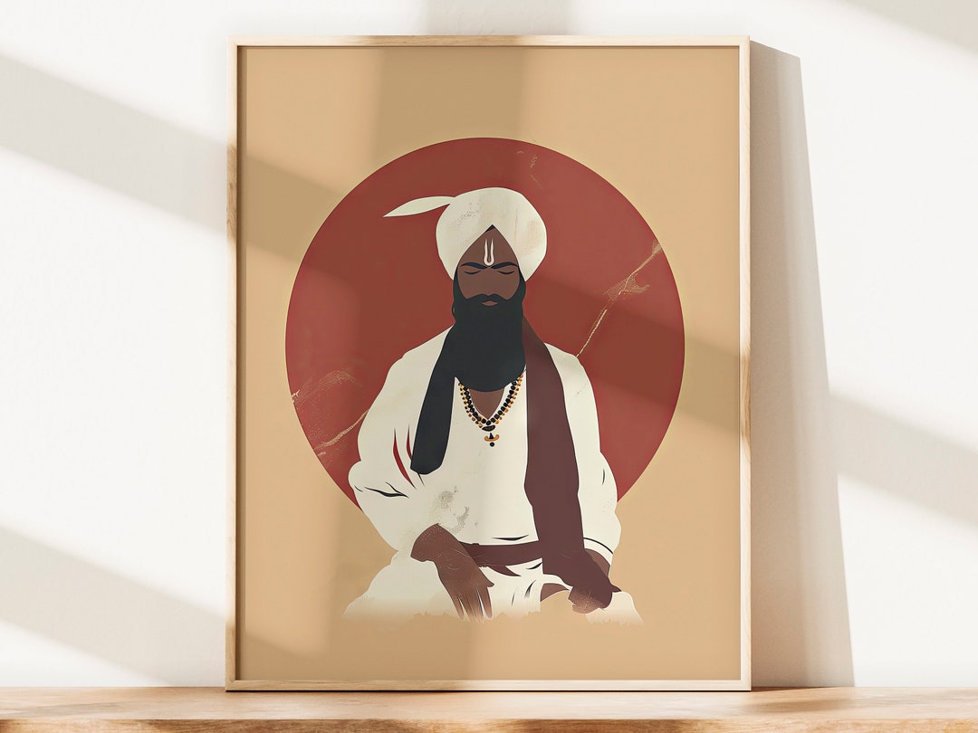 Minimalistic Sikh Guru 550 + DPI Sikh Poster Print | Religious Art ...