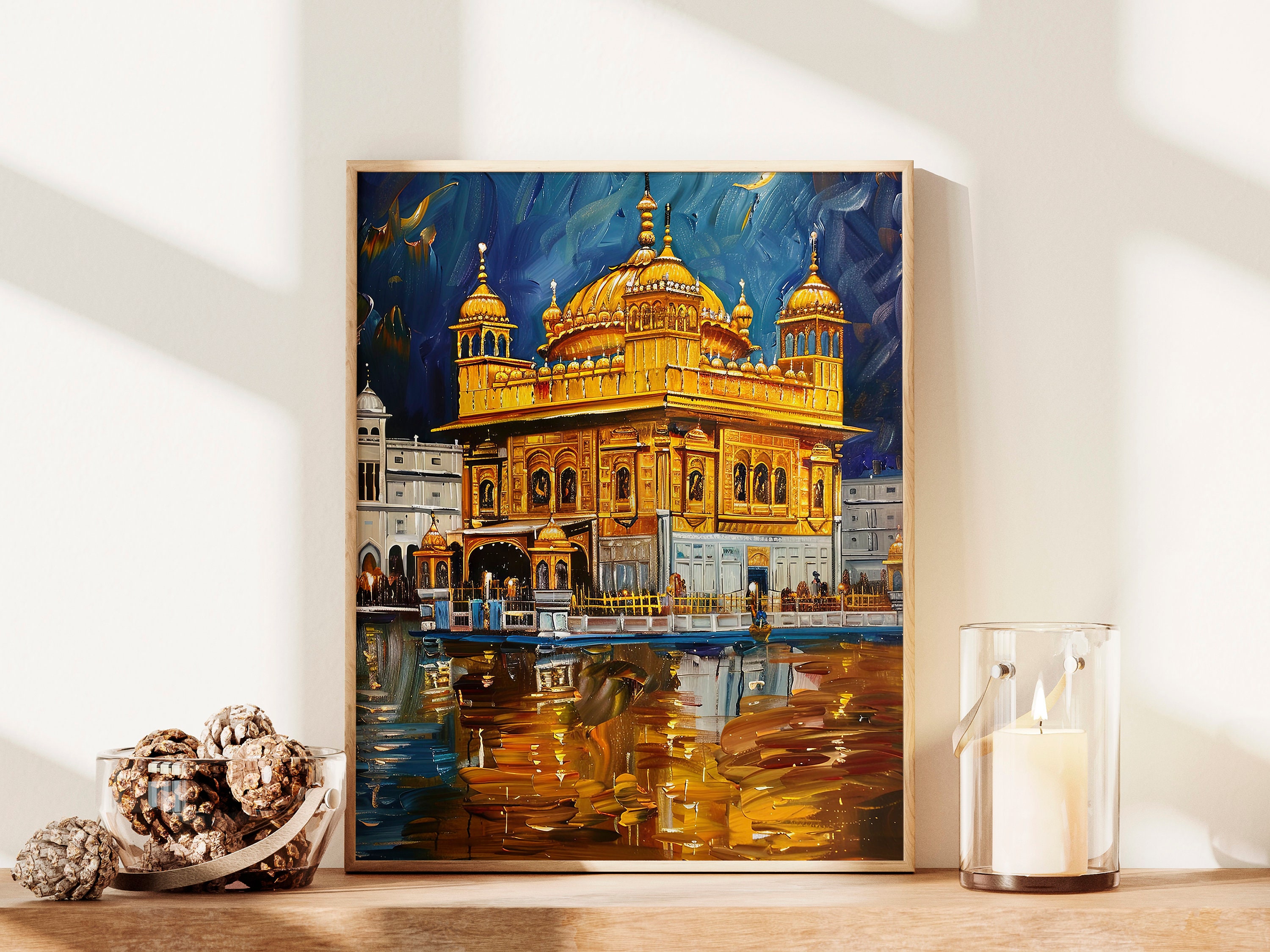 Gurdwara Sikh Art Golden Temple Poster Unframed Sikh Wall Art Sikhism ...